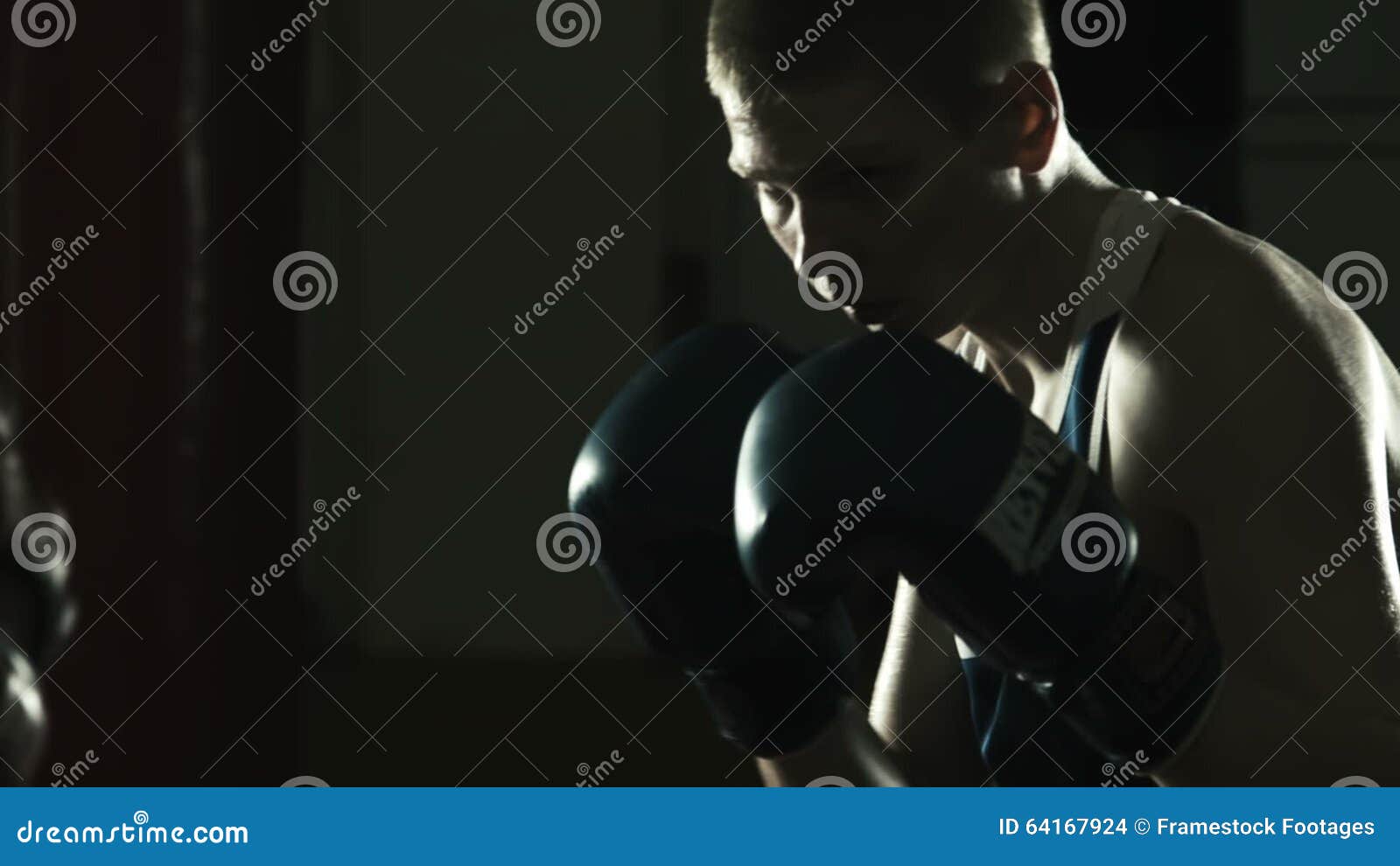 The Boxing Coach Trains the Young Boxer Stock Footage - Video of ...