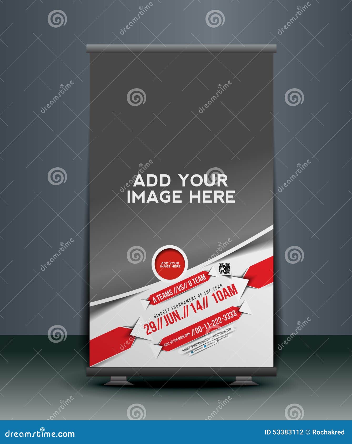 Boxing Competition Roll Up Banner Stock Vector - Illustration of ...
