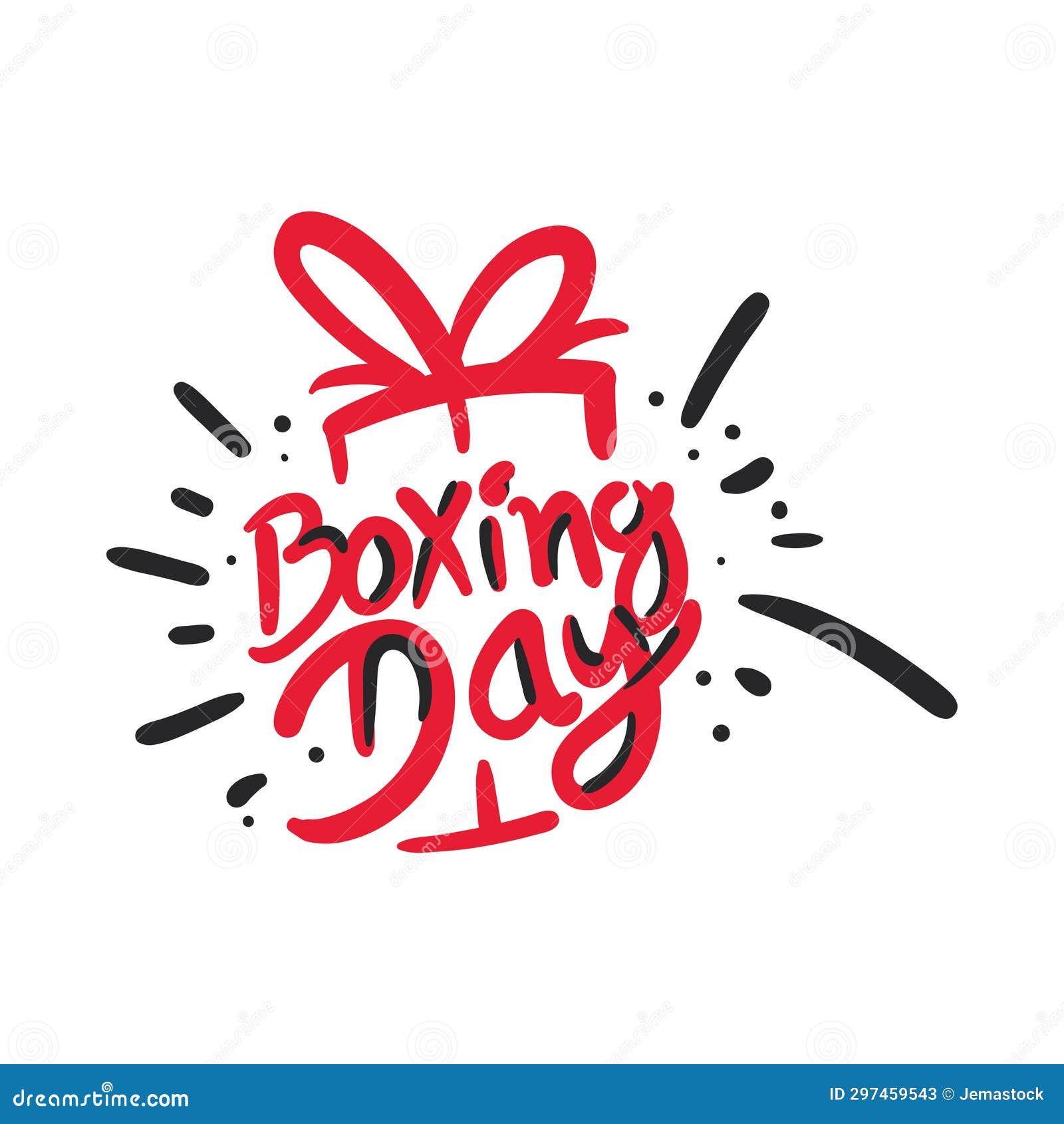 Boxing Day Lettering Design Stock Illustration - Illustration of ...