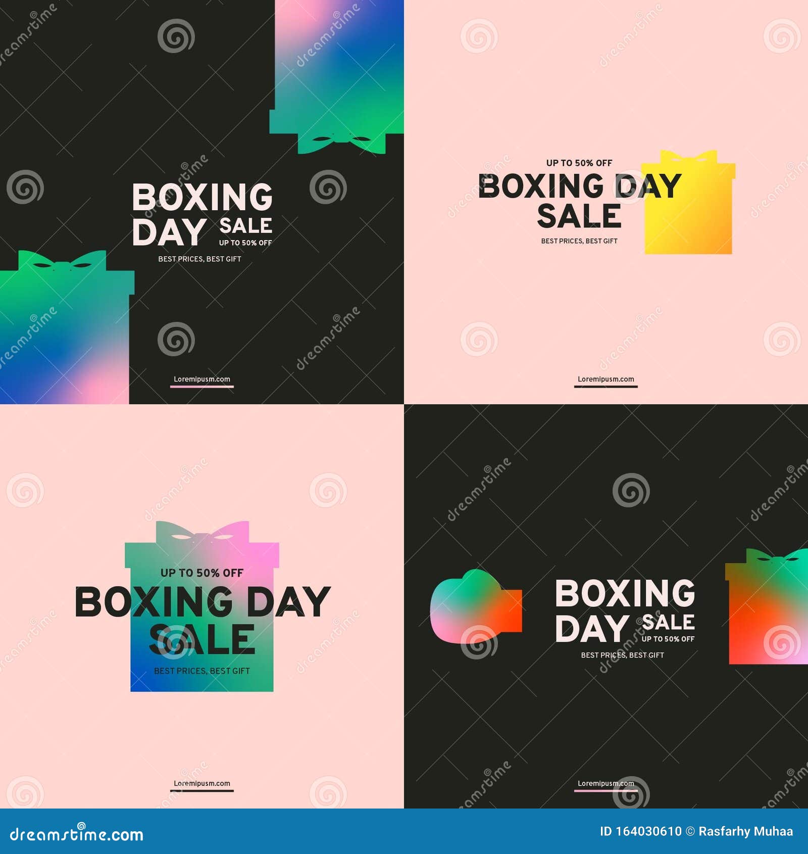 Boxing Day Sale Bundle Simplified Gradient Stock Vector - Illustration ...