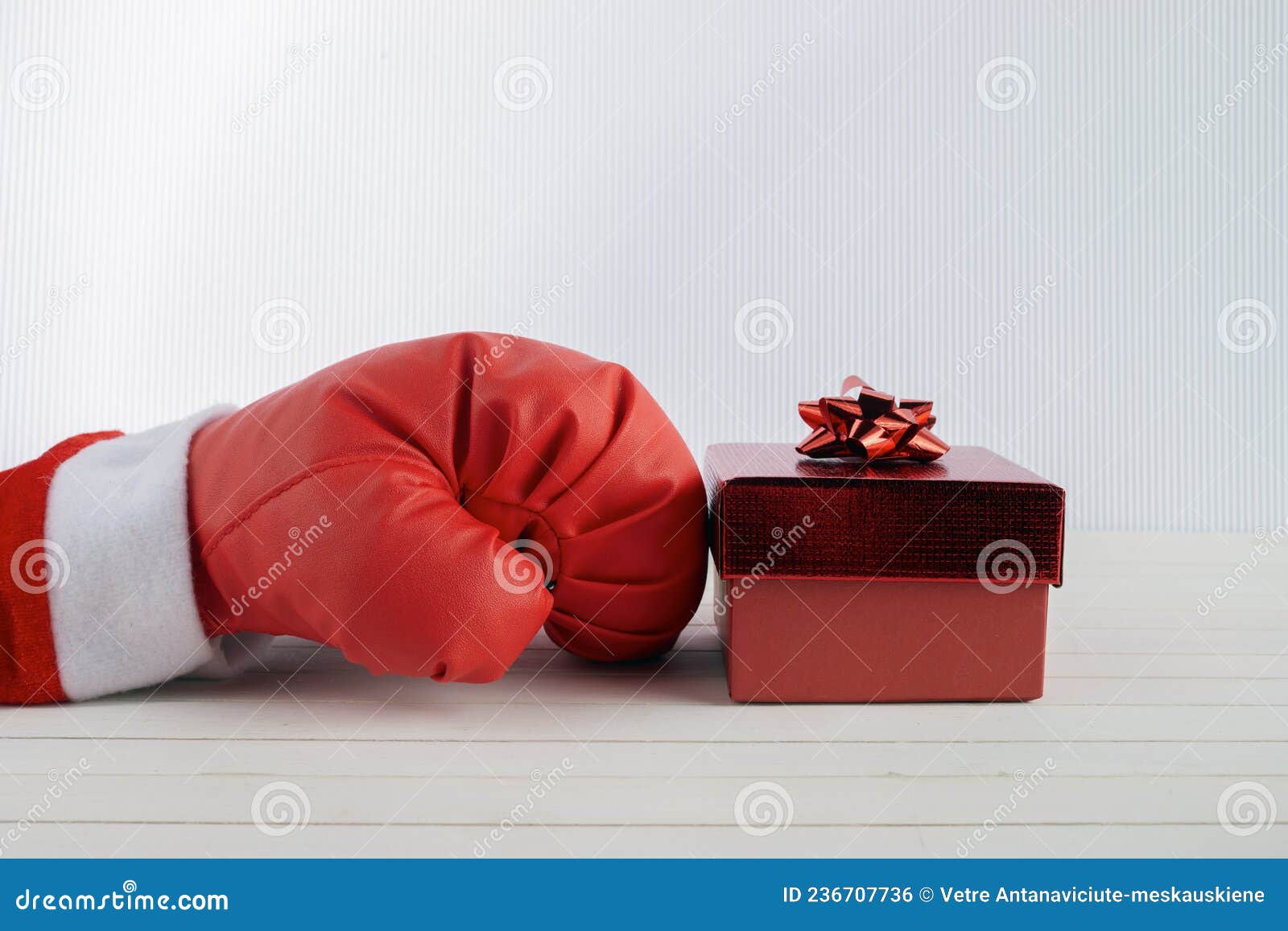 Boxing Day Shopping Creative Idea. Boxing Glove with Gift Box. Stock ...