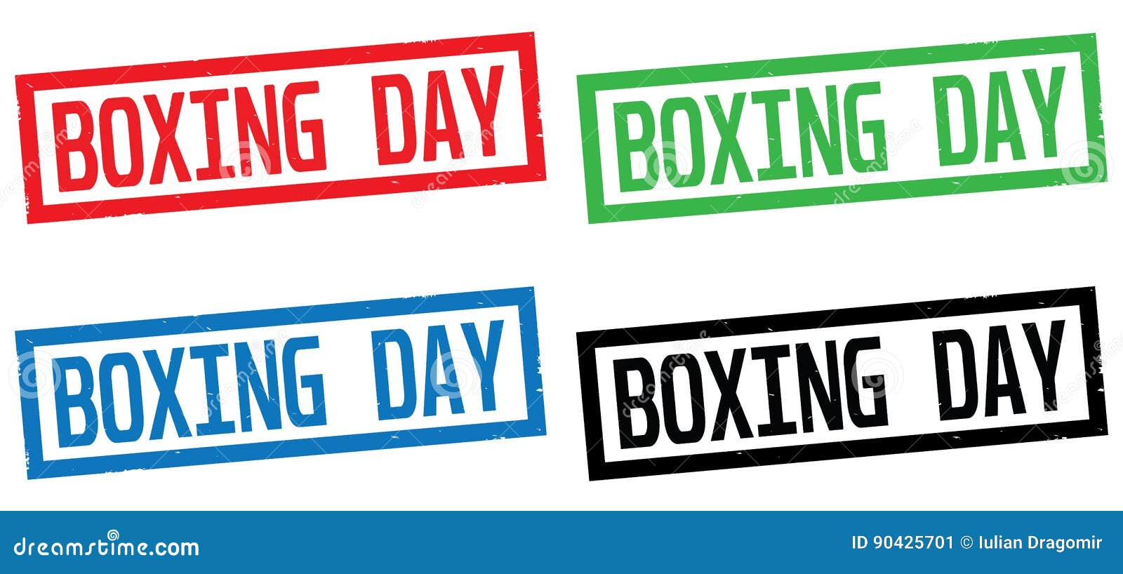 BOXING DAY Text, on Rectangle Border Stamp Sign. Stock Illustration ...