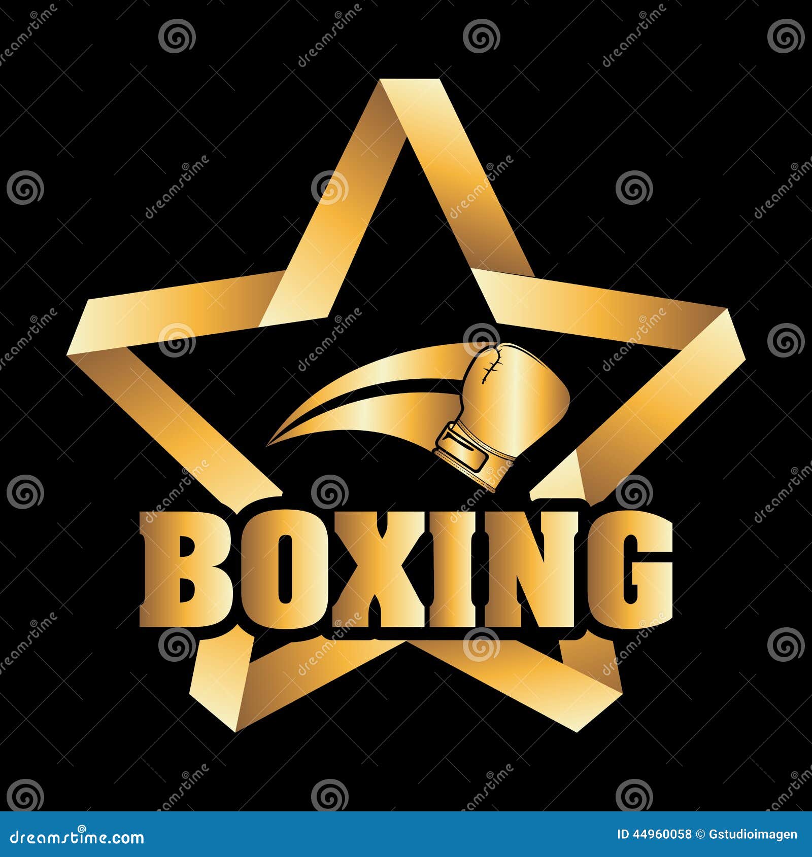 Boxing design stock vector. Illustration of golden, fist - 44960058