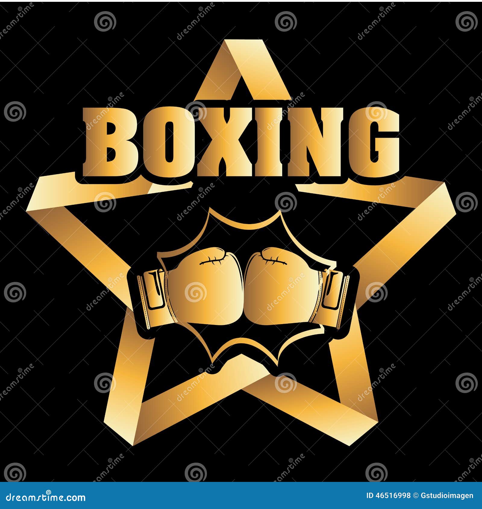 Boxing design stock vector. Illustration of golden, isolated - 46516998