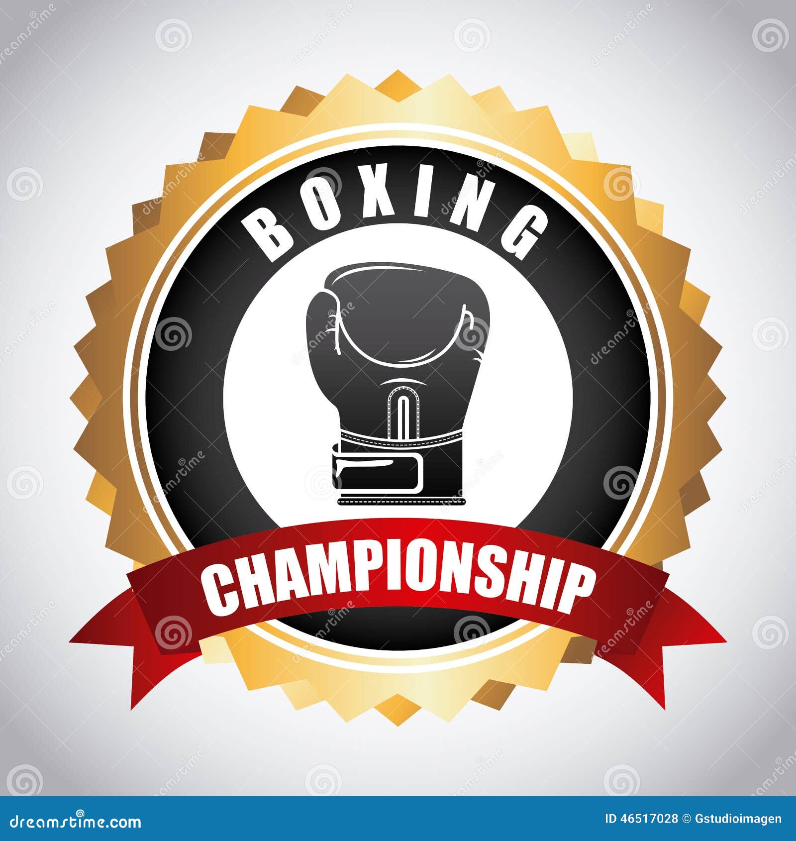 Boxing design stock vector. Illustration of golden, ribbon - 46517028