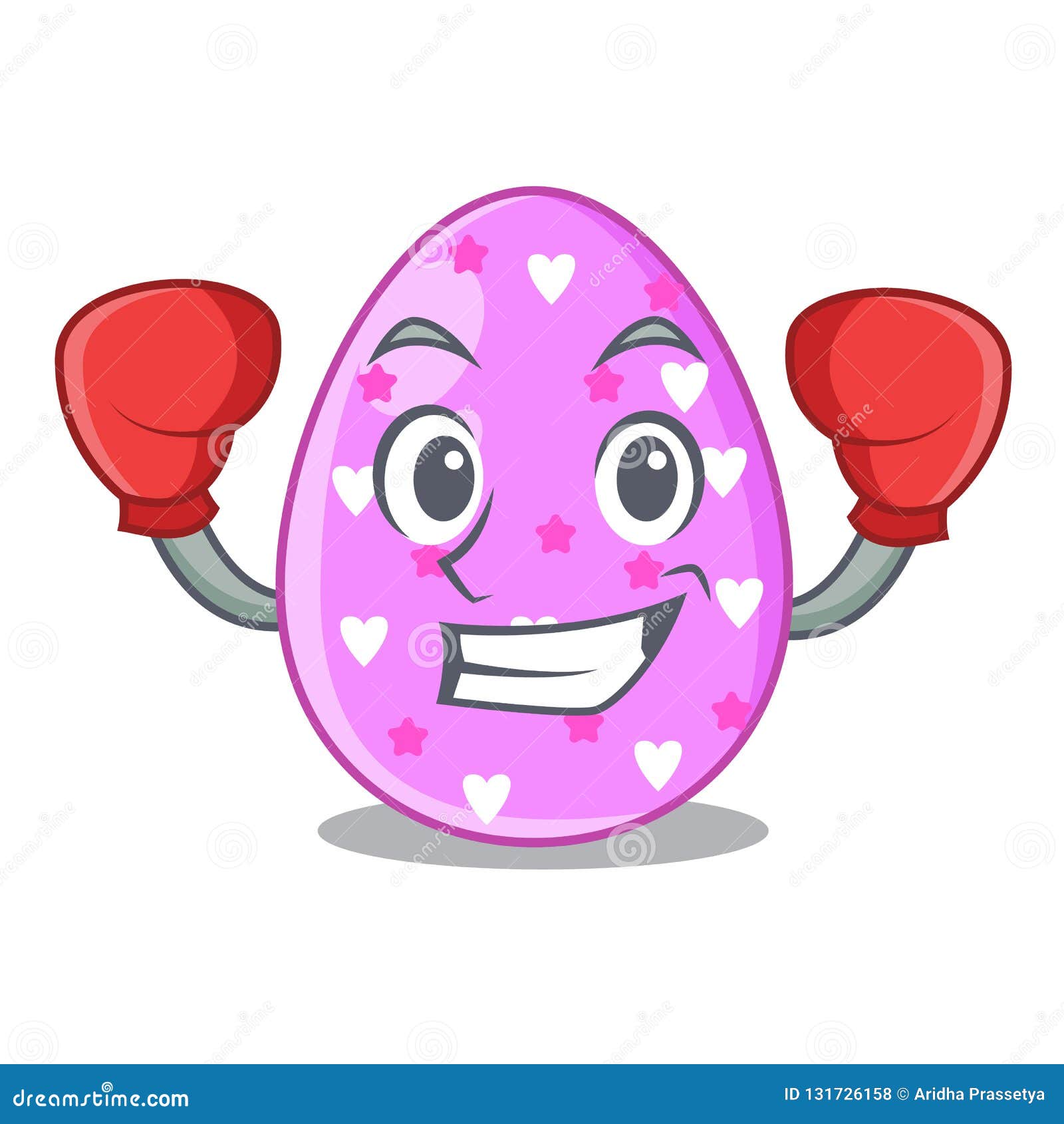 Boxing Easter Egg Cartoon Clipping on Path Stock Vector - Illustration ...