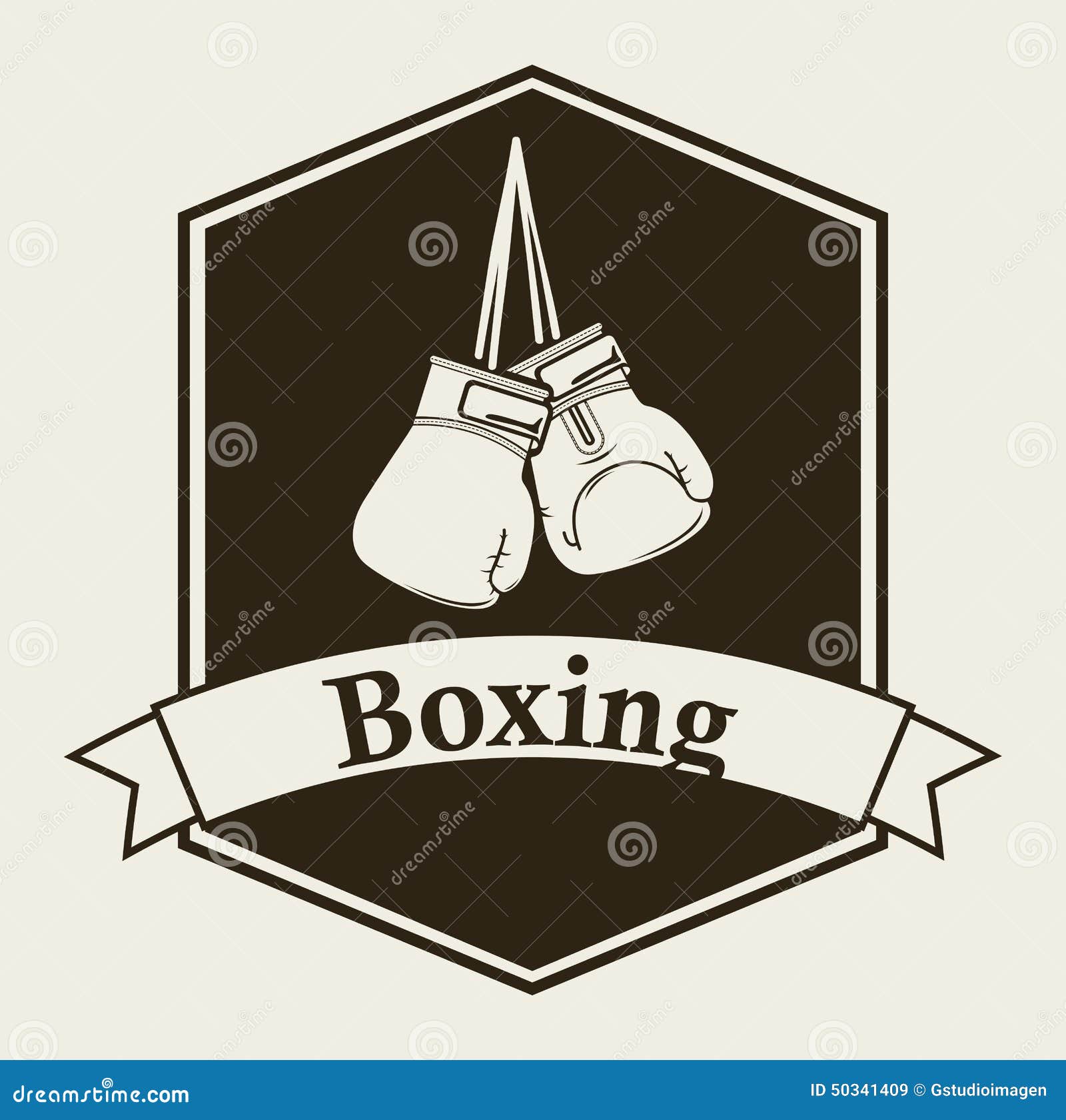Boxing emblem stock vector. Illustration of fight, protection - 50341409