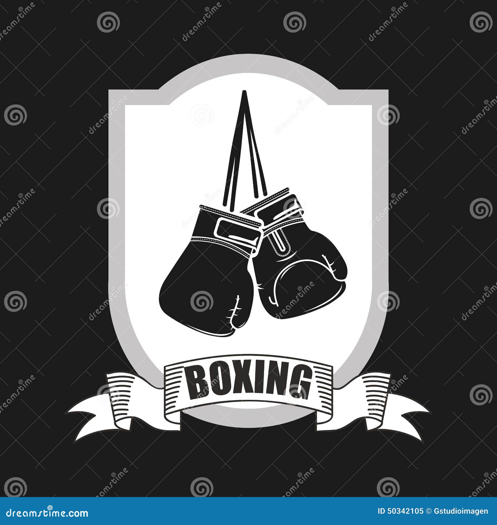 Boxing emblem stock vector. Illustration of hung, winner - 50342105