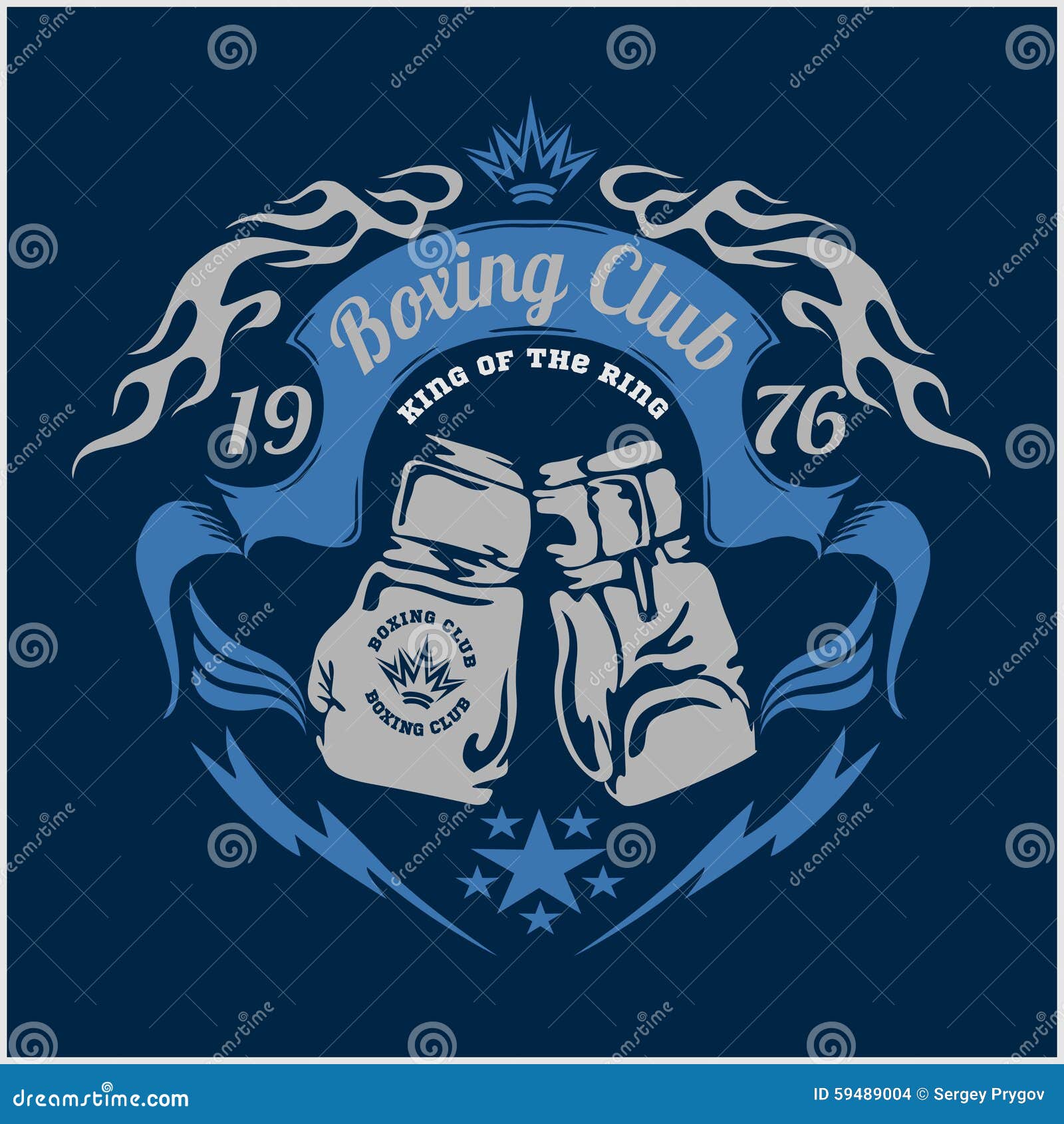 Boxing Emblem. Vector Stock Stock Vector - Illustration of collection ...