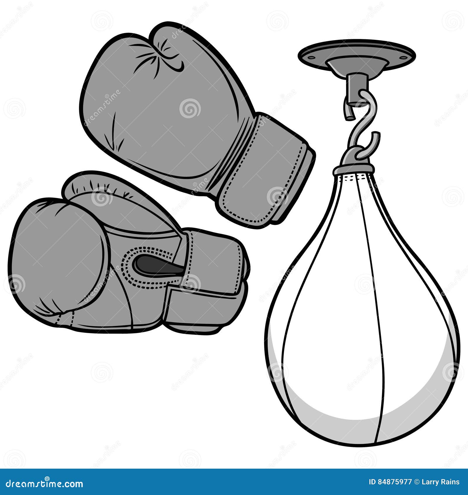 Boxing Equipment Illustration Stock Vector - Illustration of martial ...