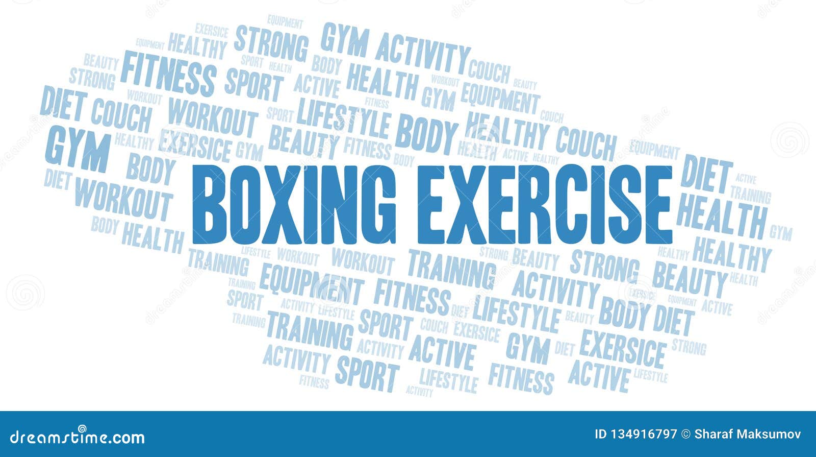 Boxing Exercise word cloud stock illustration. Illustration of concept ...