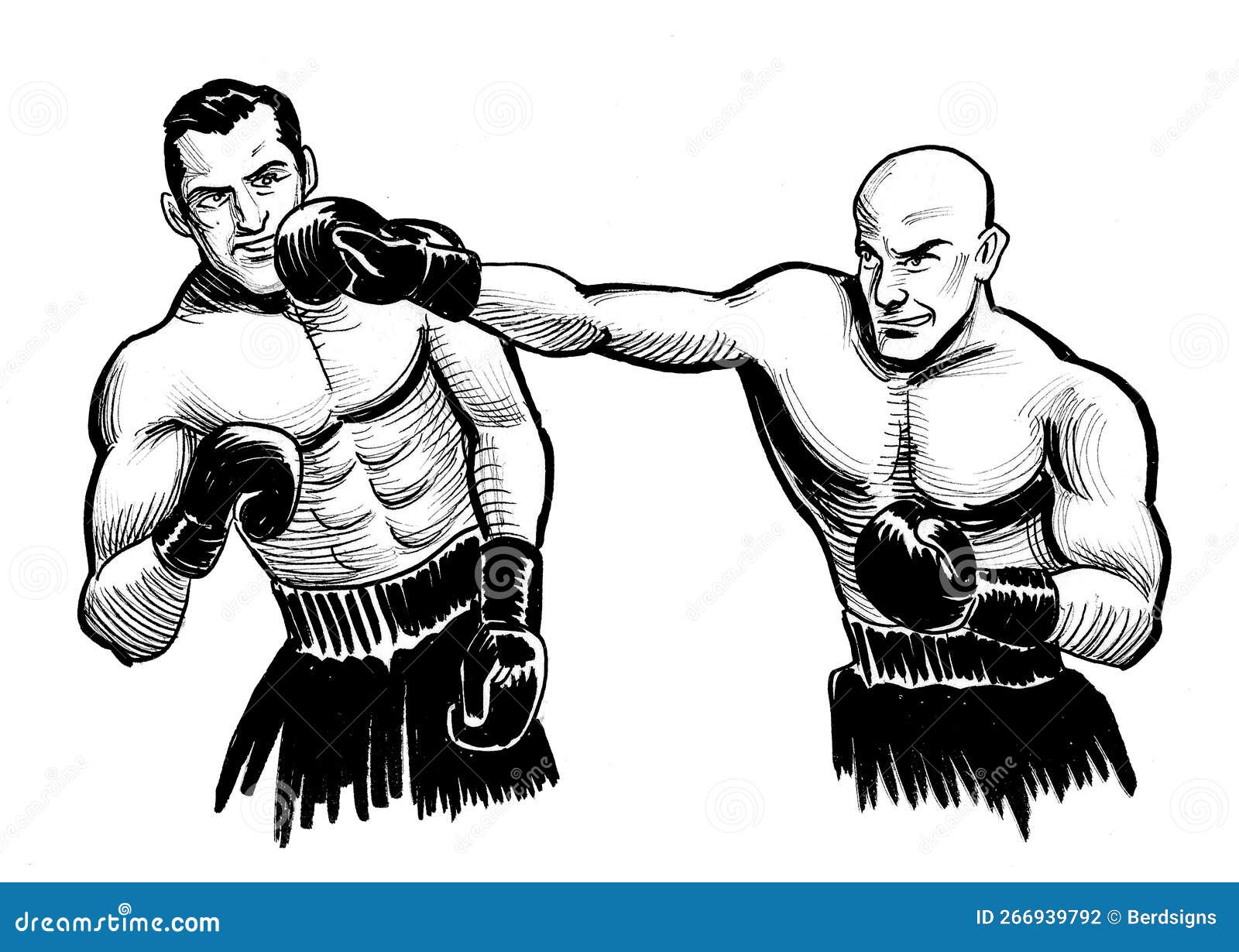 Boxing fighters stock illustration. Illustration of sport - 266939792