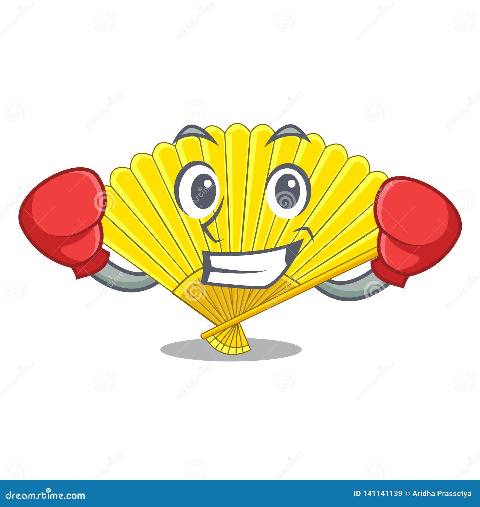 Boxing Folding Cartoon Fan in the Bag Stock Vector - Illustration of ...