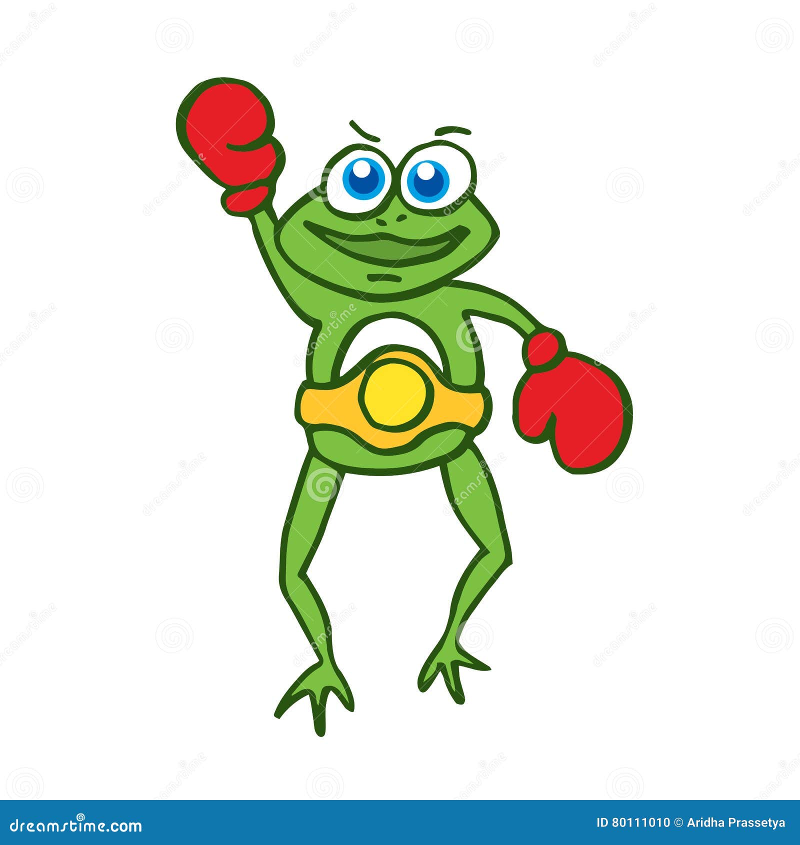 Boxing Frog Happy Cartoon Vector Stock Vector - Illustration of ...