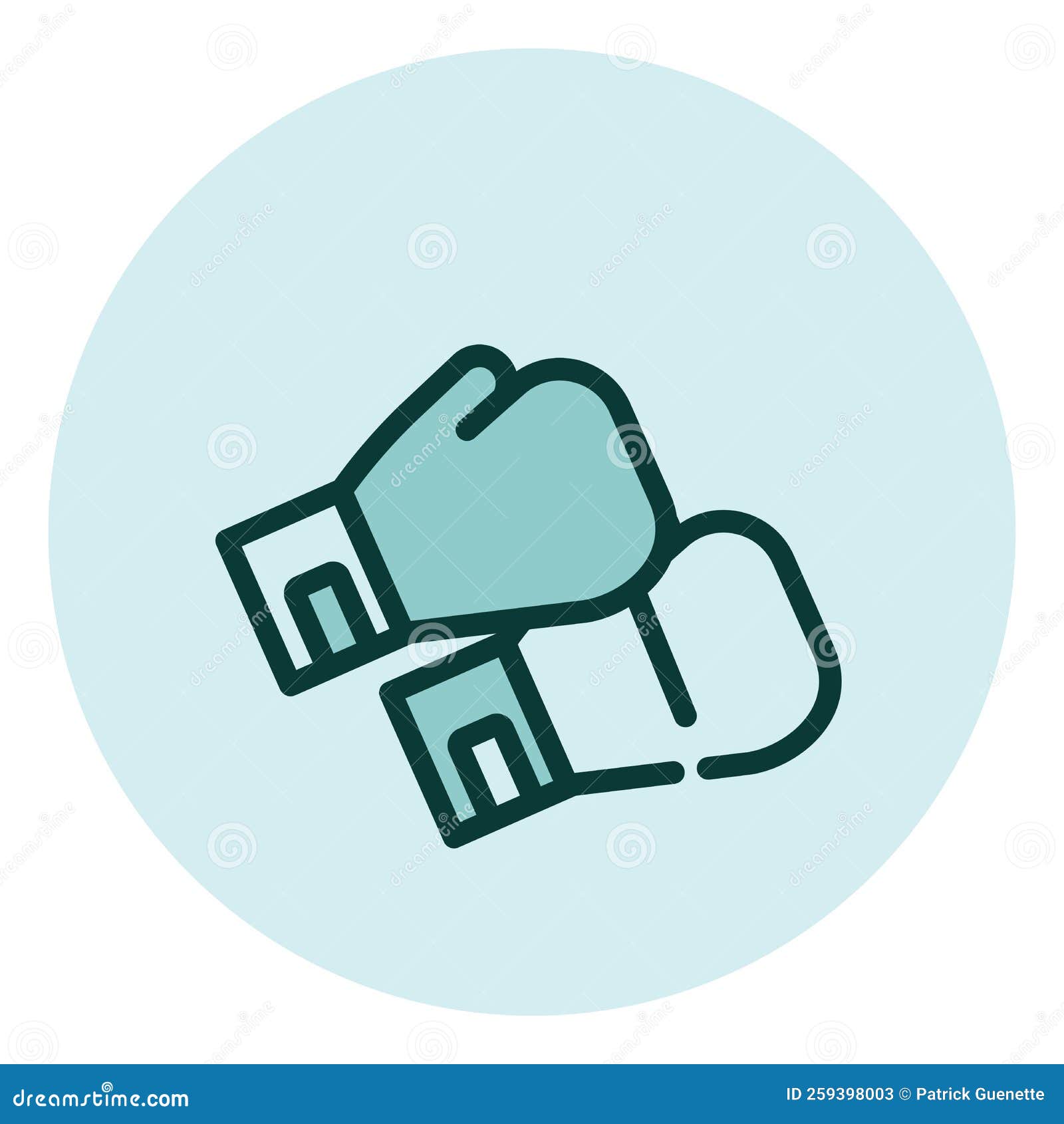 Boxing games, icon stock vector. Illustration of fist - 259398003