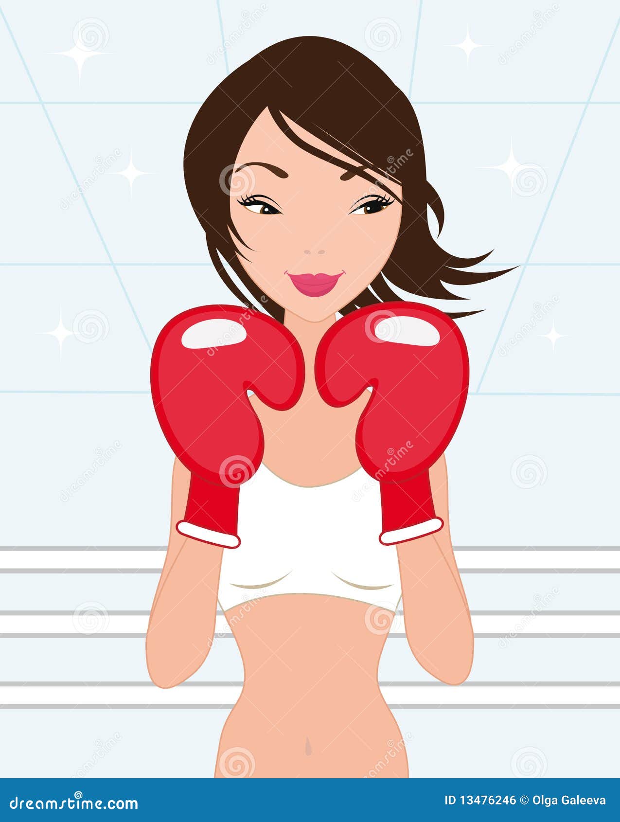 Boxing Girl Stock Vector Illustration Of Sports Girl 13476246