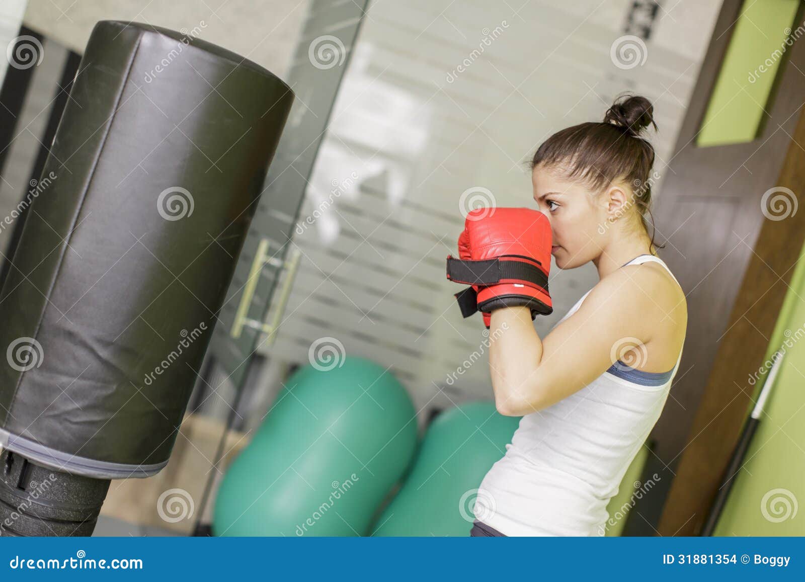 Boxing girl stock photo. Image of confident, fitness - 31881354