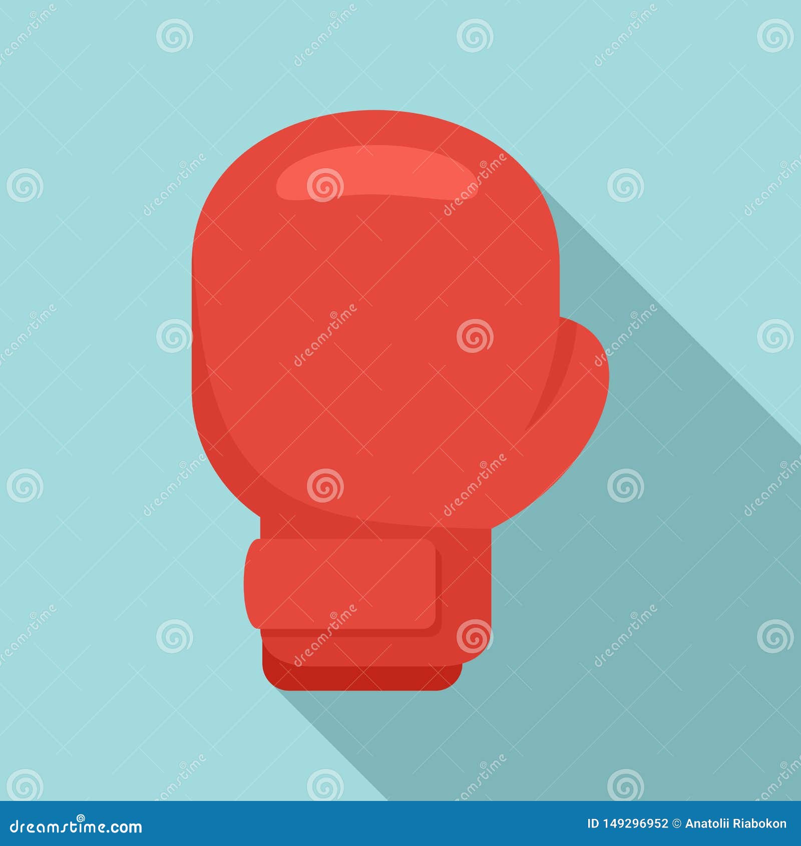Boxing Glove Icon, Flat Style Stock Vector - Illustration of battle ...
