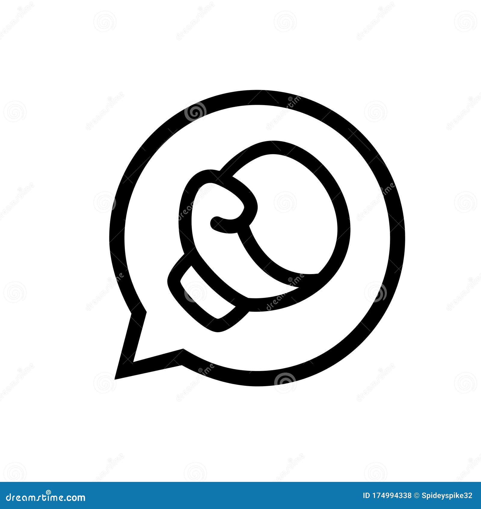 Boxing Glove Inside Bubble Text. Isolated Vector Illustration Stock ...