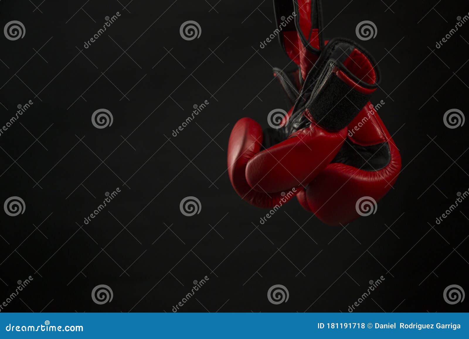 Boxing Gloves with Black Background Stock Photo - Image of horizontal ...