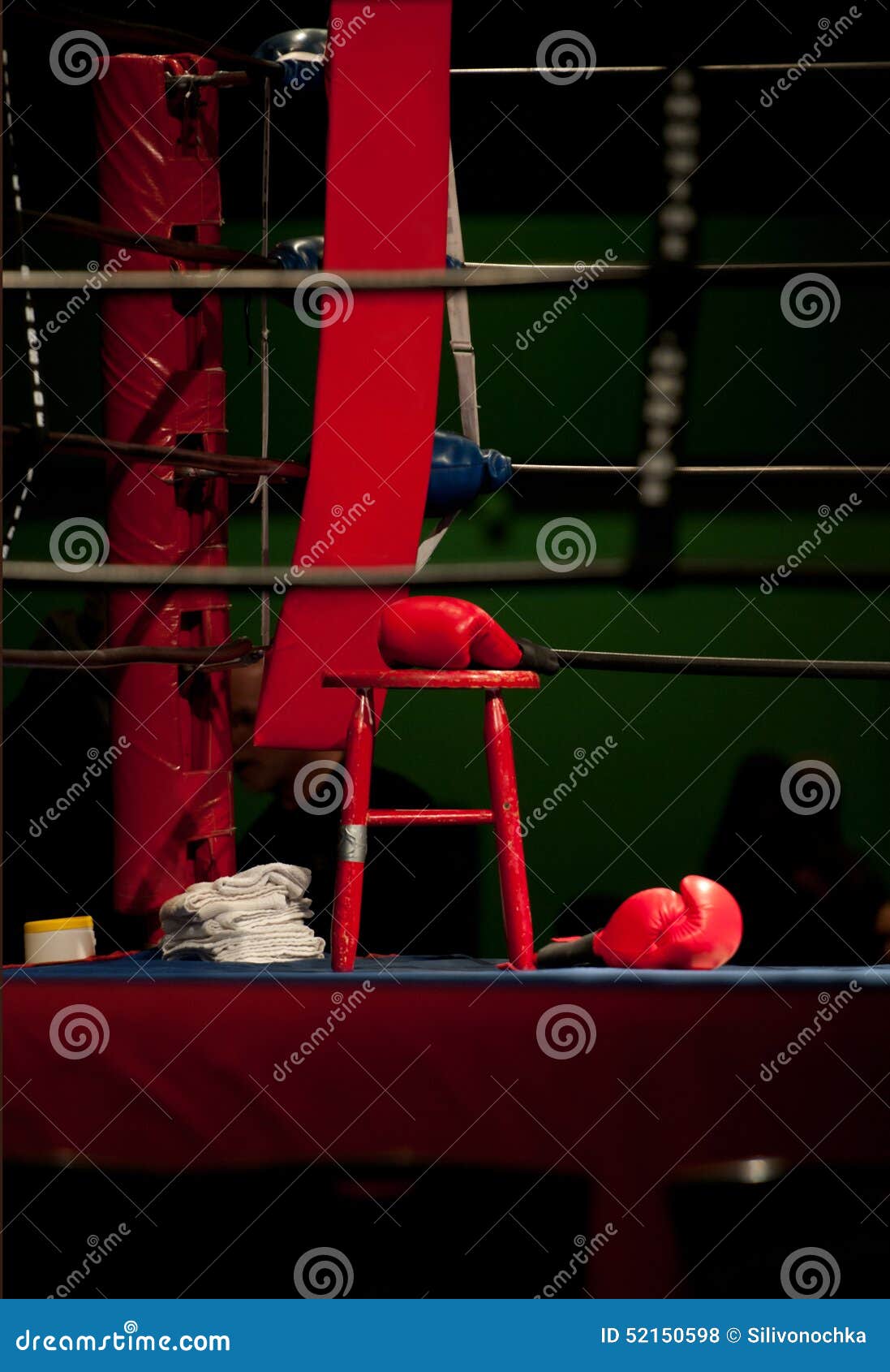 Boxing Gloves in Boxing Ring Stock Photo - Image of still, sportswear ...