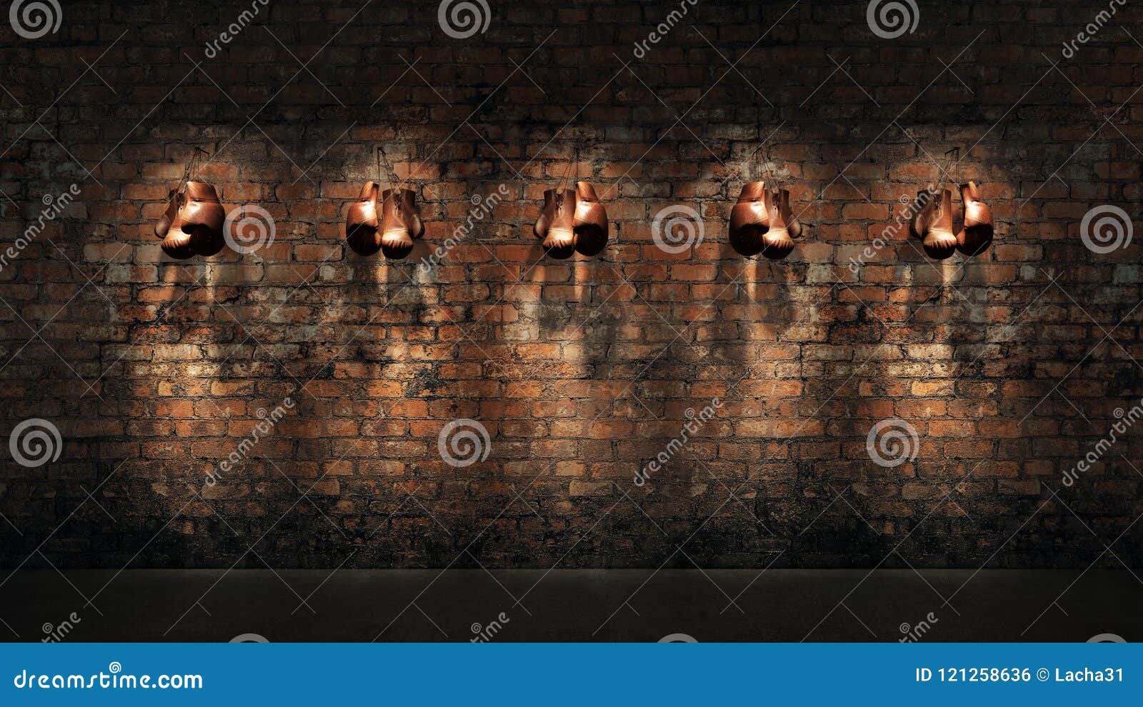 Boxing Gloves on Brick Wall. Stock Illustration - Illustration of ...