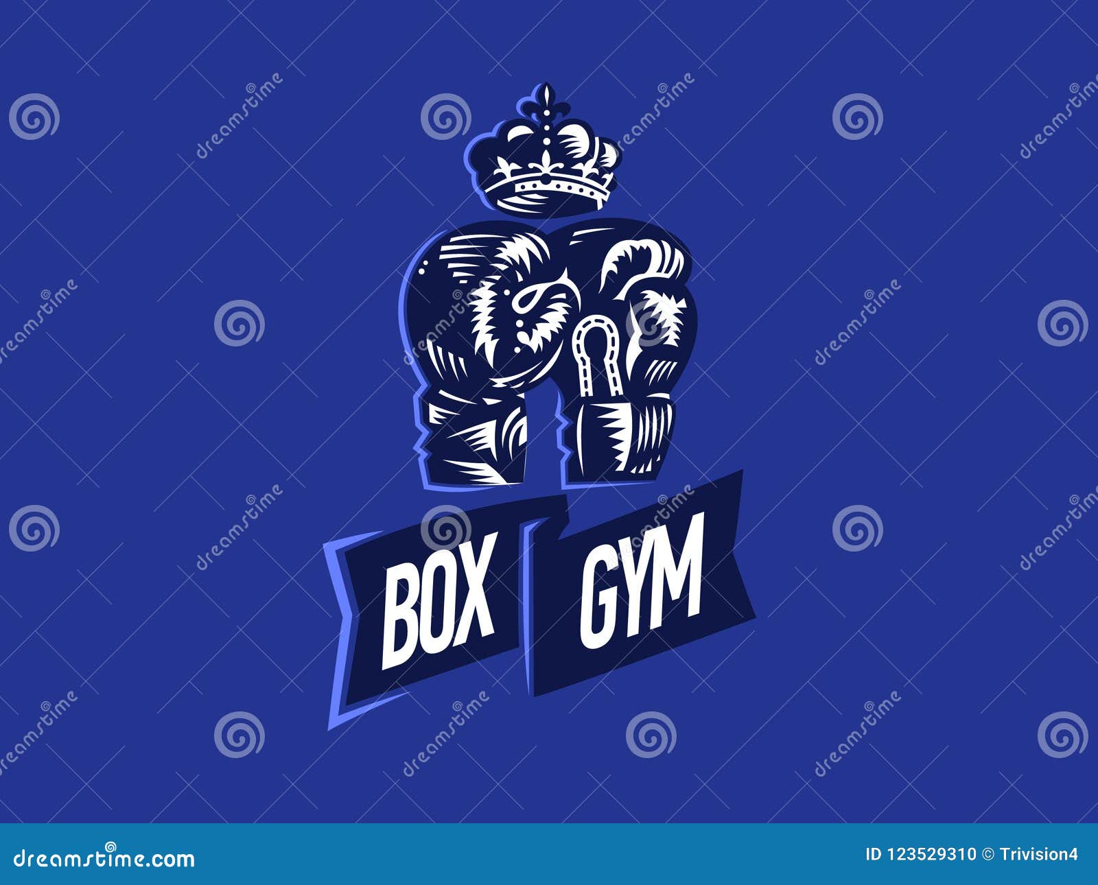 Boxing Gloves and Crown. Vector Stock Vector - Illustration of fight ...
