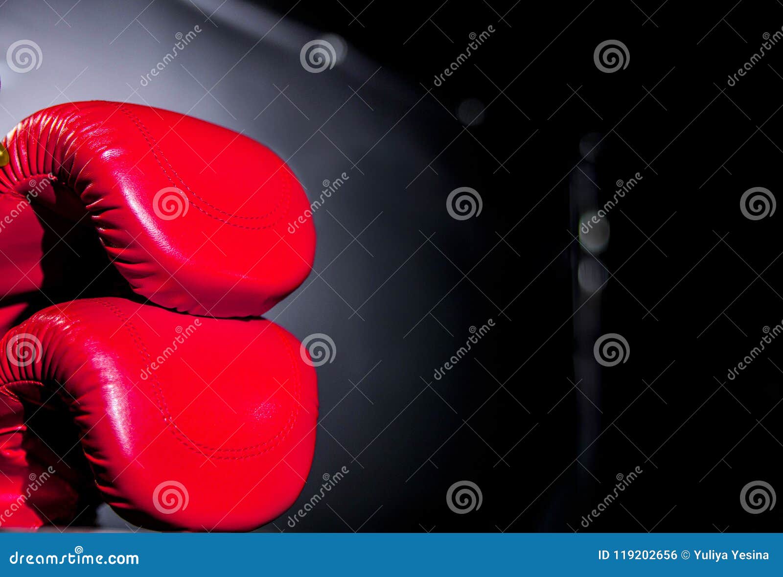 Boxing Gloves on a Dark Background Stock Photo - Image of equipment ...