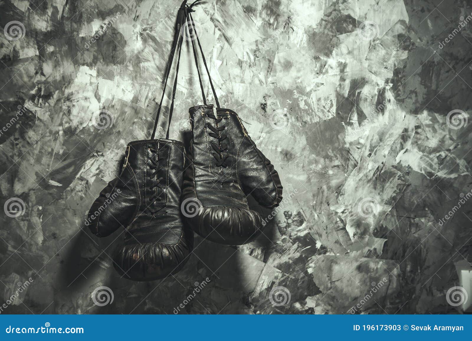 Boxing Gloves on Gray Background Stock Image - Image of equipment ...