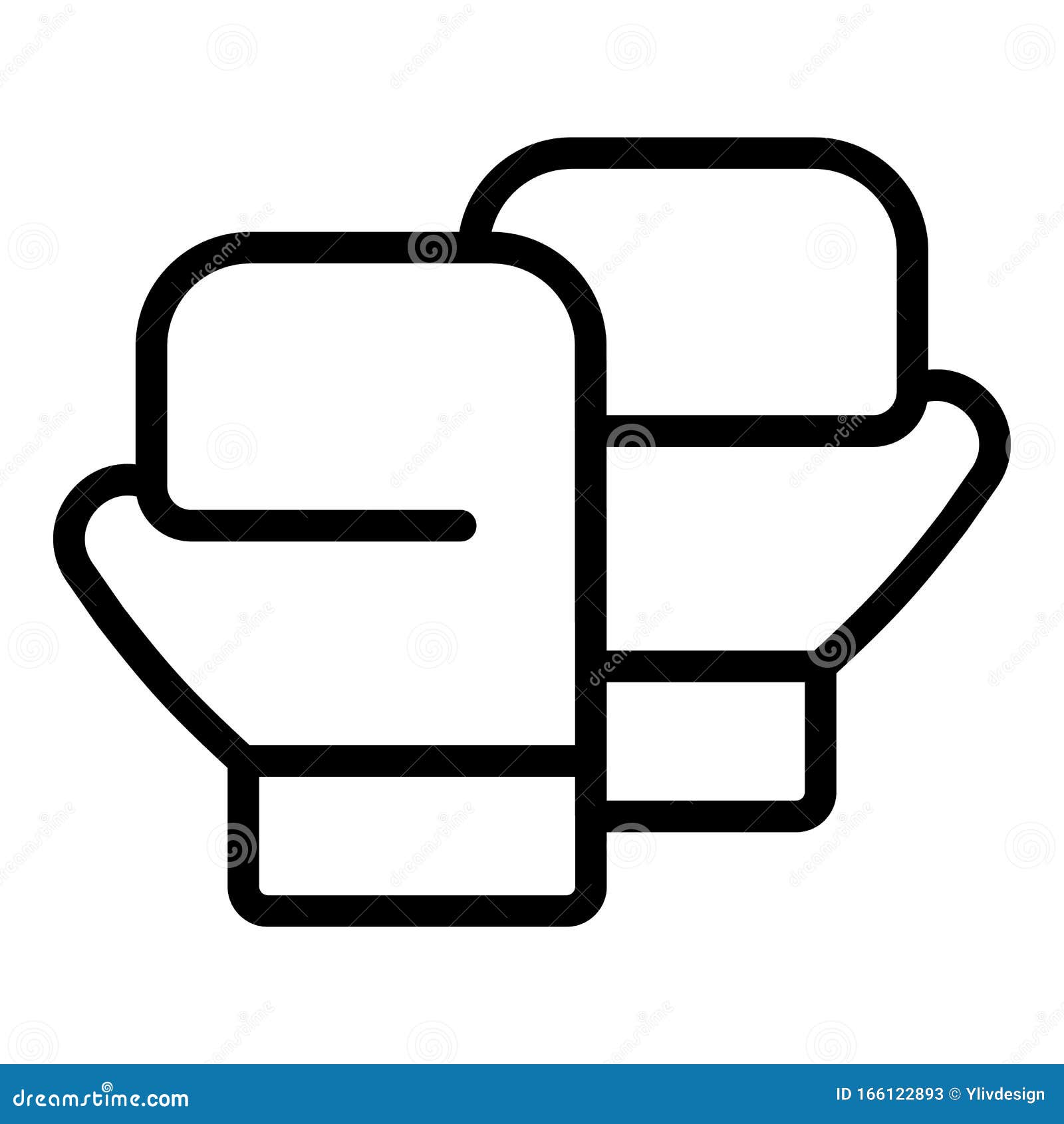 Boxing Gloves Icon, Outline Style Stock Vector - Illustration of ...