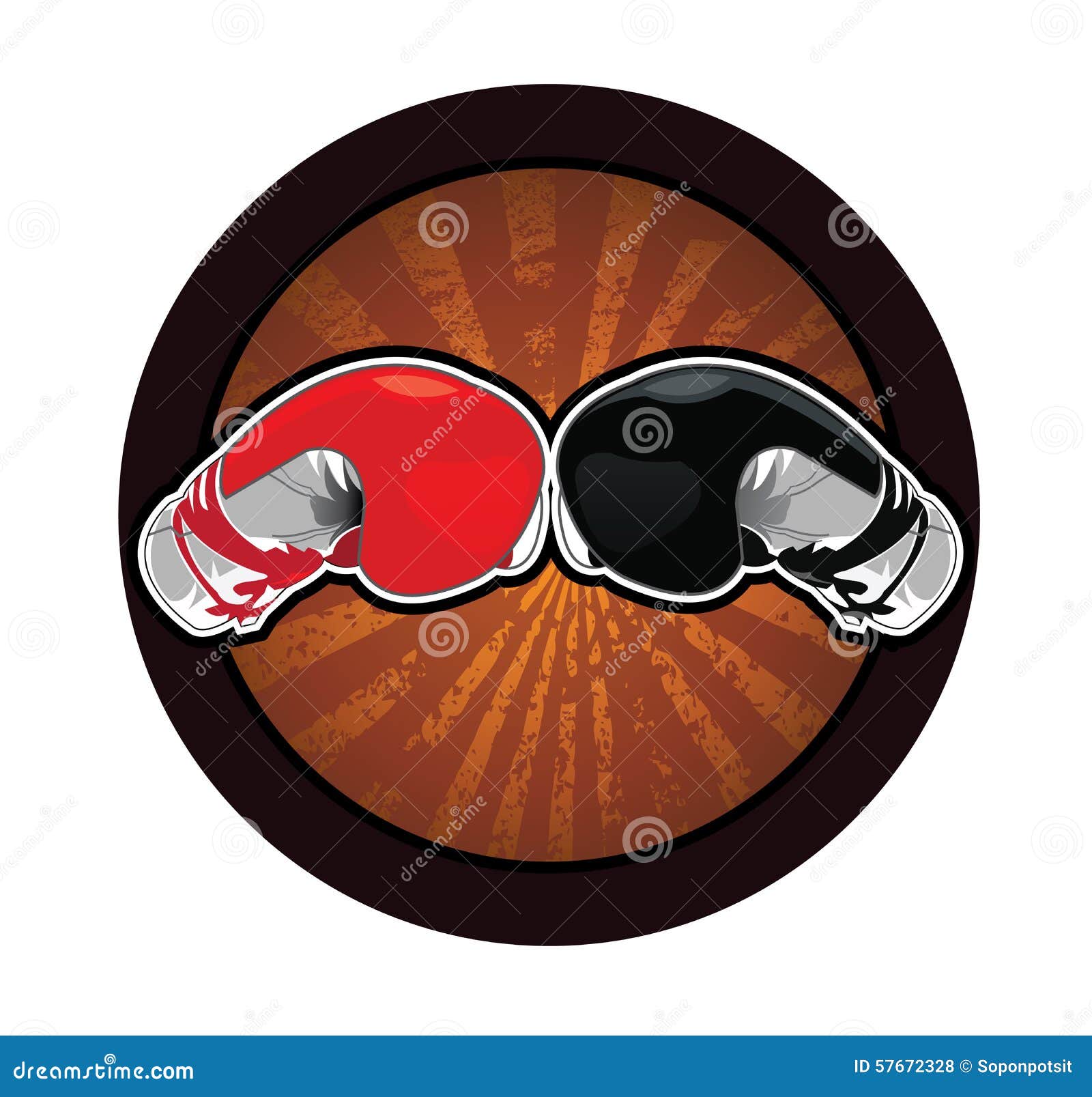Boxing Gloves icon stock vector. Illustration of game - 57672328