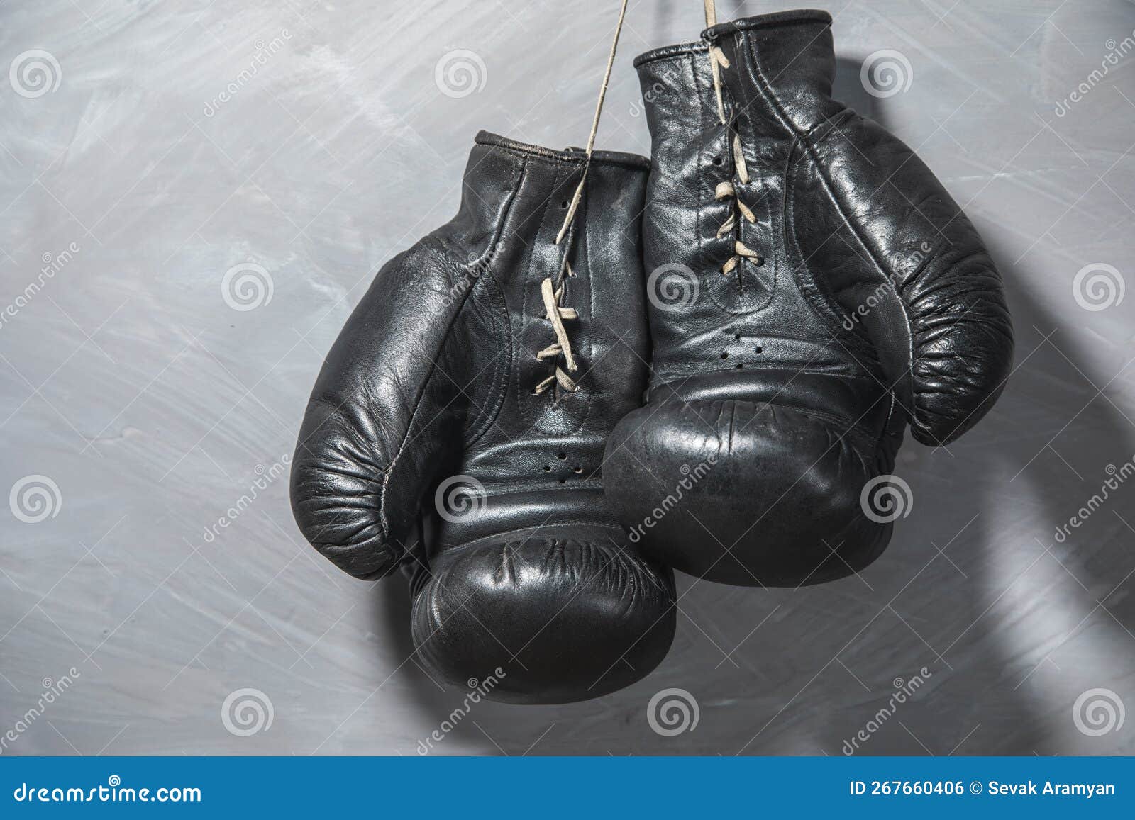 Boxing Gloves Isolated on a Grey Background Stock Photo - Image of ...