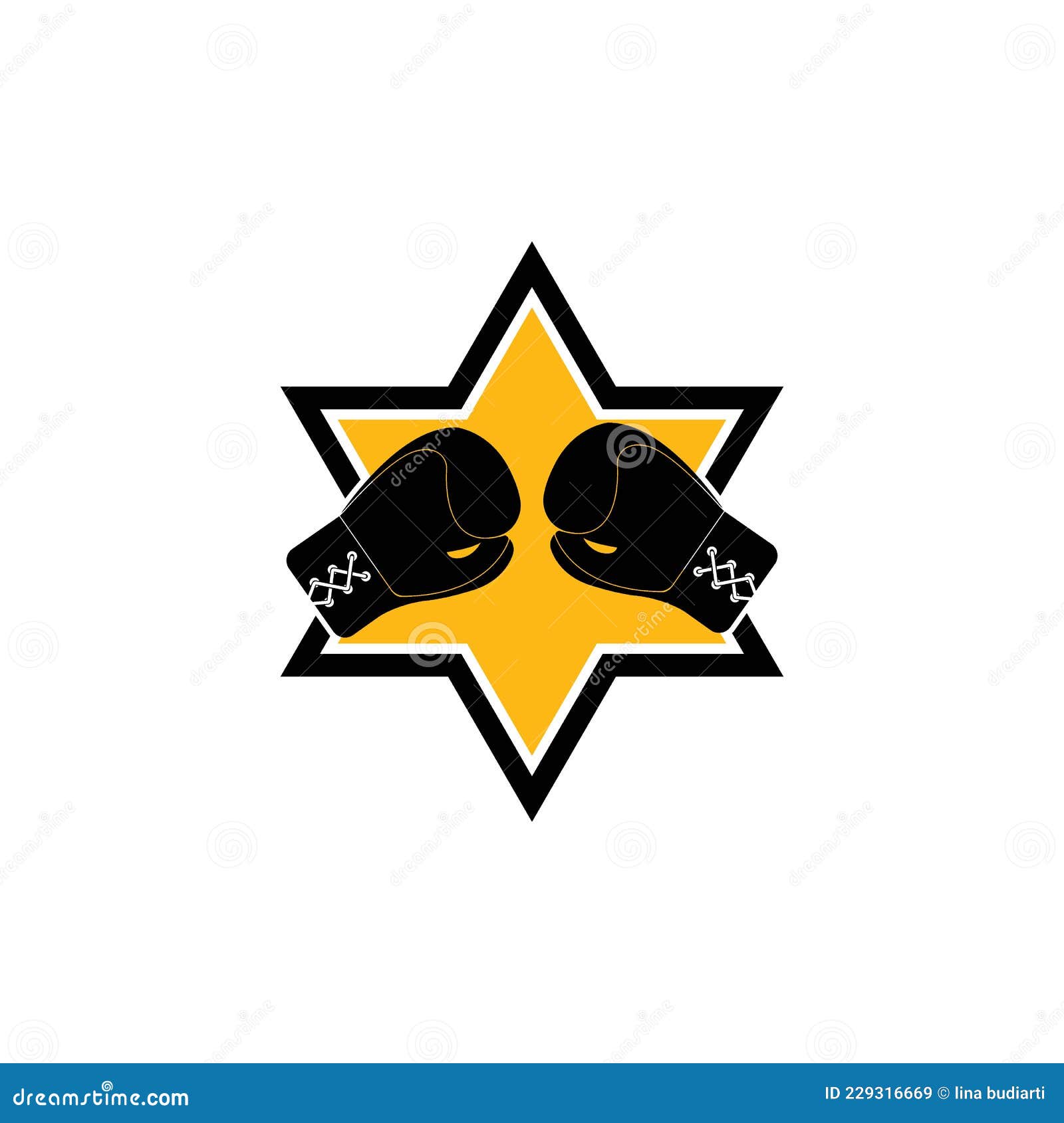 Boxing gloves logo stock vector. Illustration of logo - 229316669