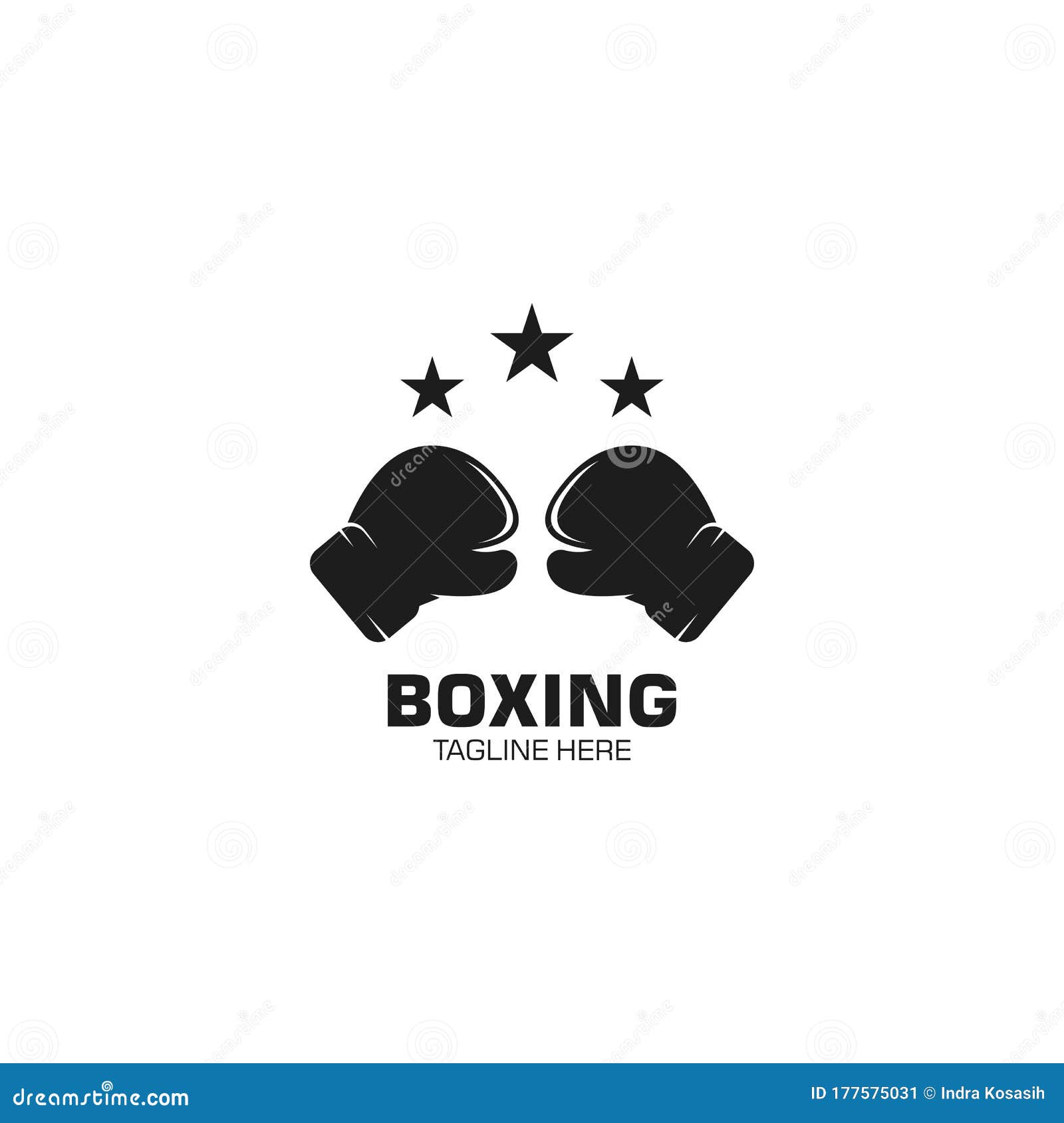 Boxing Gloves Logo Vector Icon Illustration Stock Illustration ...