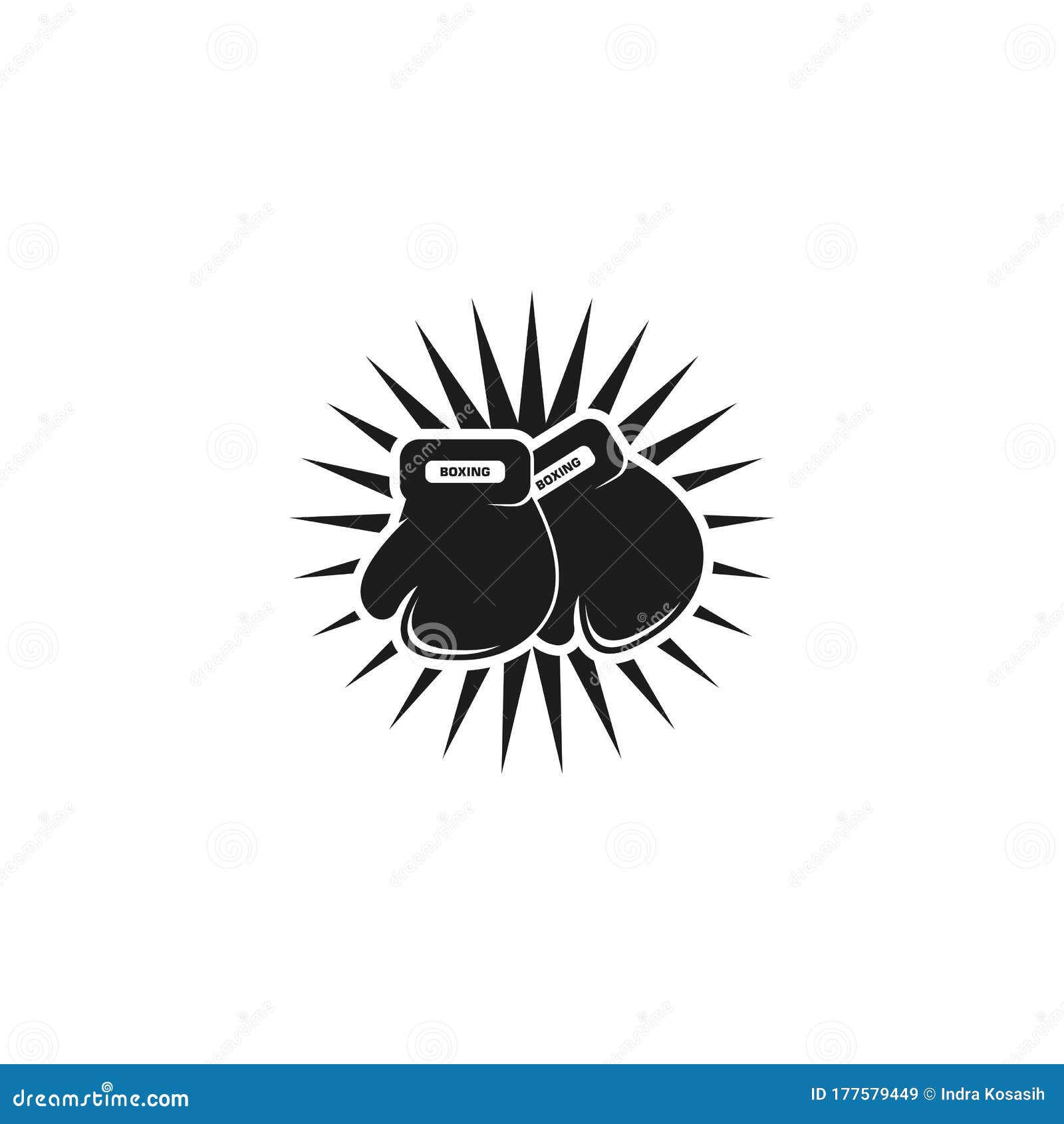 Boxing Gloves Logo Vector Icon Illustration Stock Illustration ...