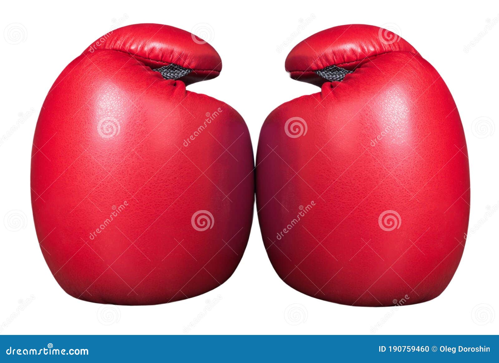 Boxing Gloves in Red Color Isolated on a White Stock Photo - Image of ...