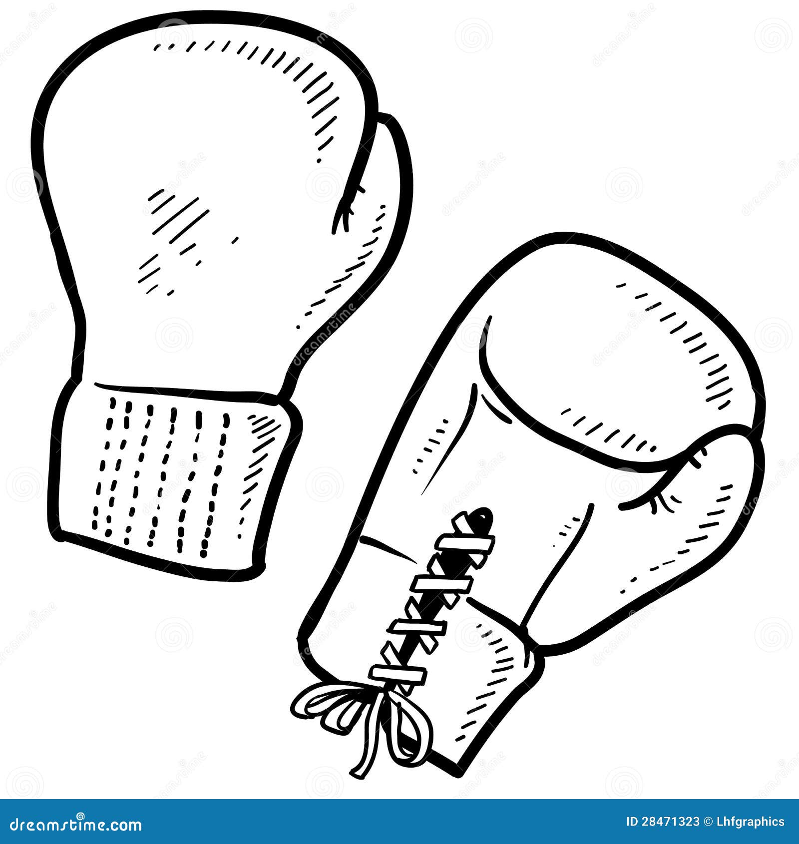 Boxing gloves sketch stock vector. Illustration of ring - 28471323