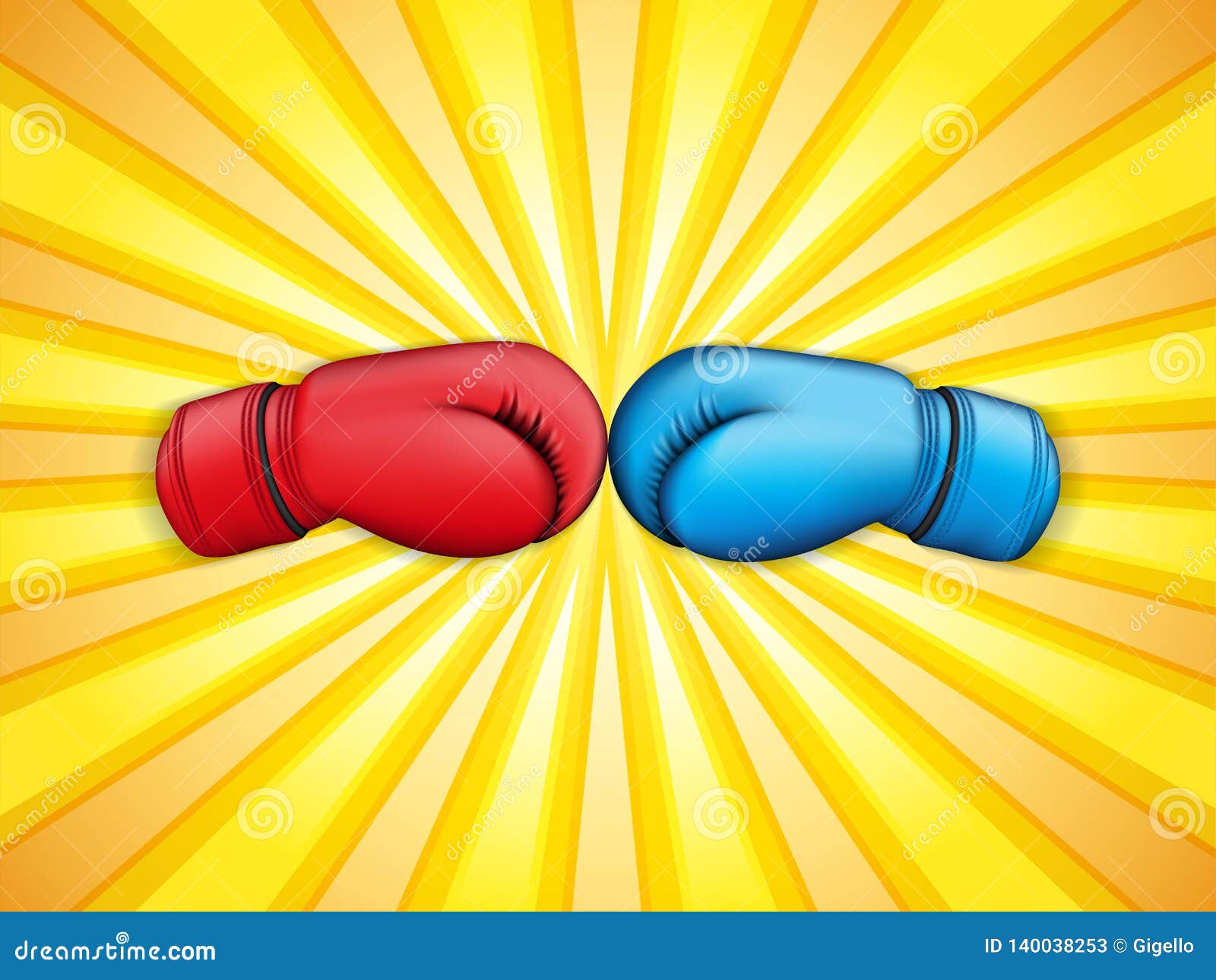 Boxing gloves stock vector. Illustration of battle, boxing - 140038253