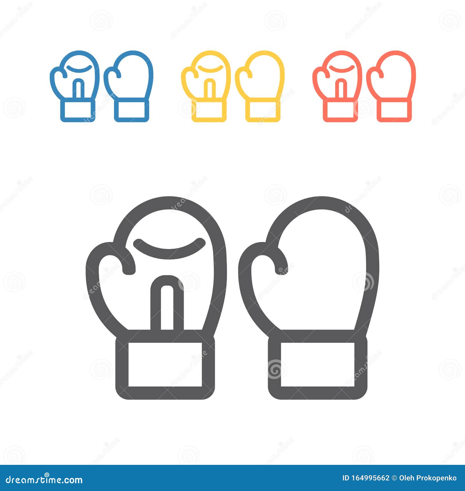 Boxing Gloves. Vector Signs for Web Graphics. Stock Vector ...