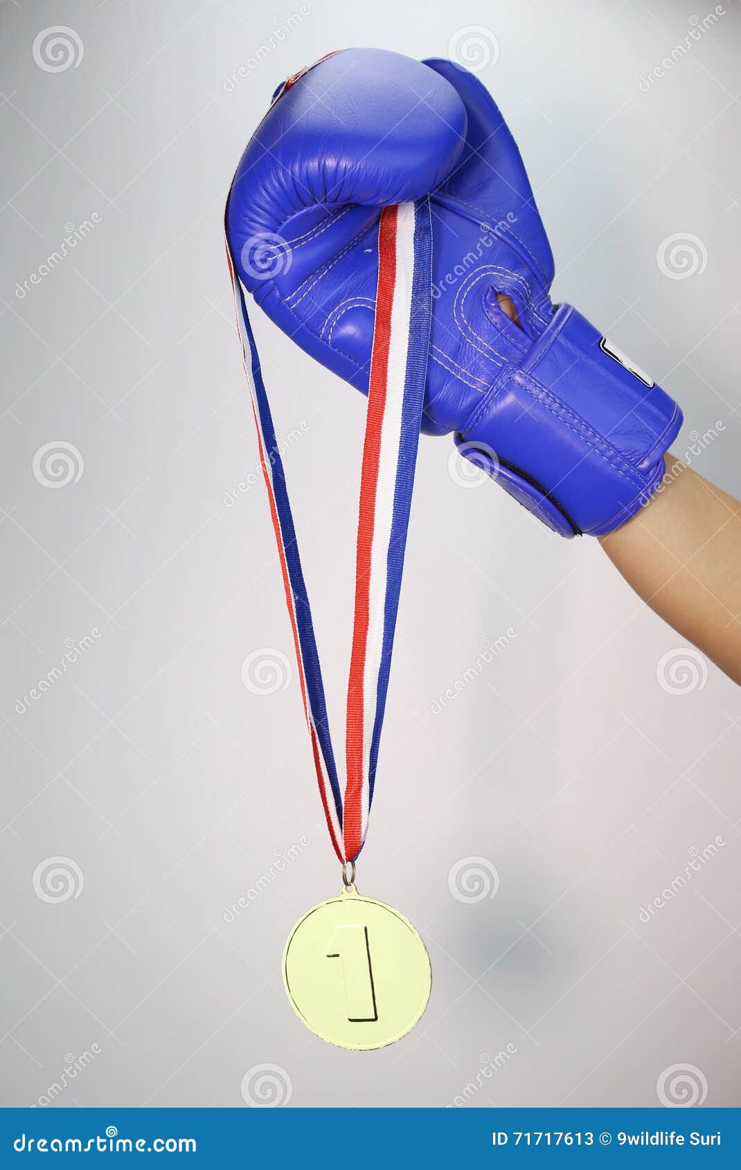 Boxing Gold Medal on White Background Stock Image - Image of boxing ...