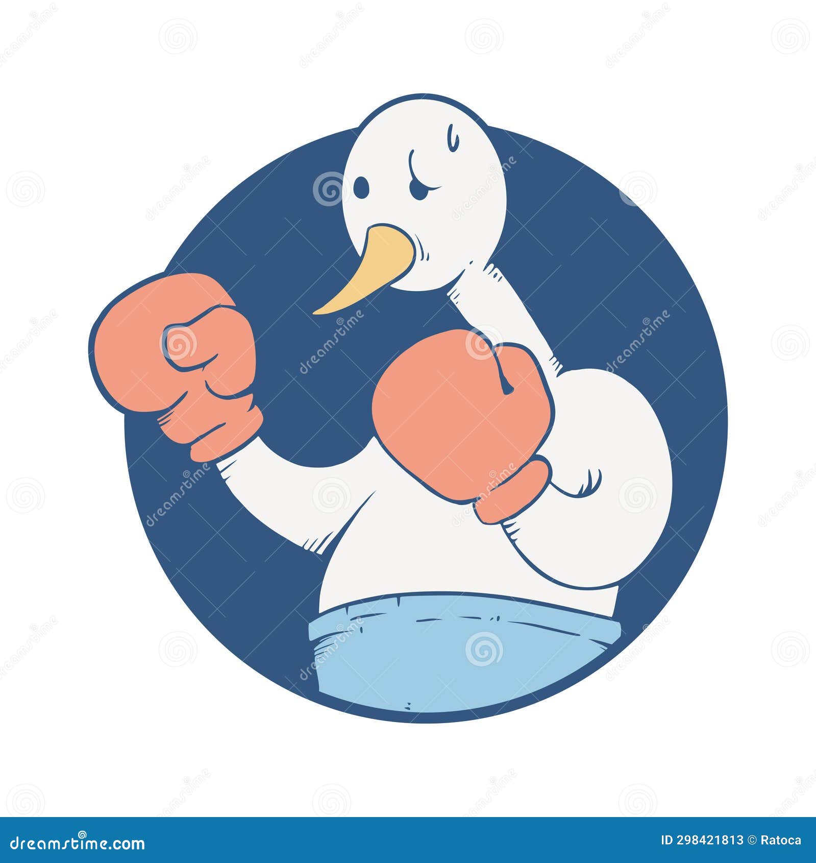 Boxing goose draw stock vector. Illustration of boxing - 298421813