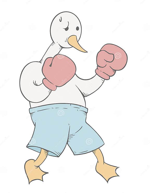 Boxing goose draw stock vector. Illustration of boxer - 298421817