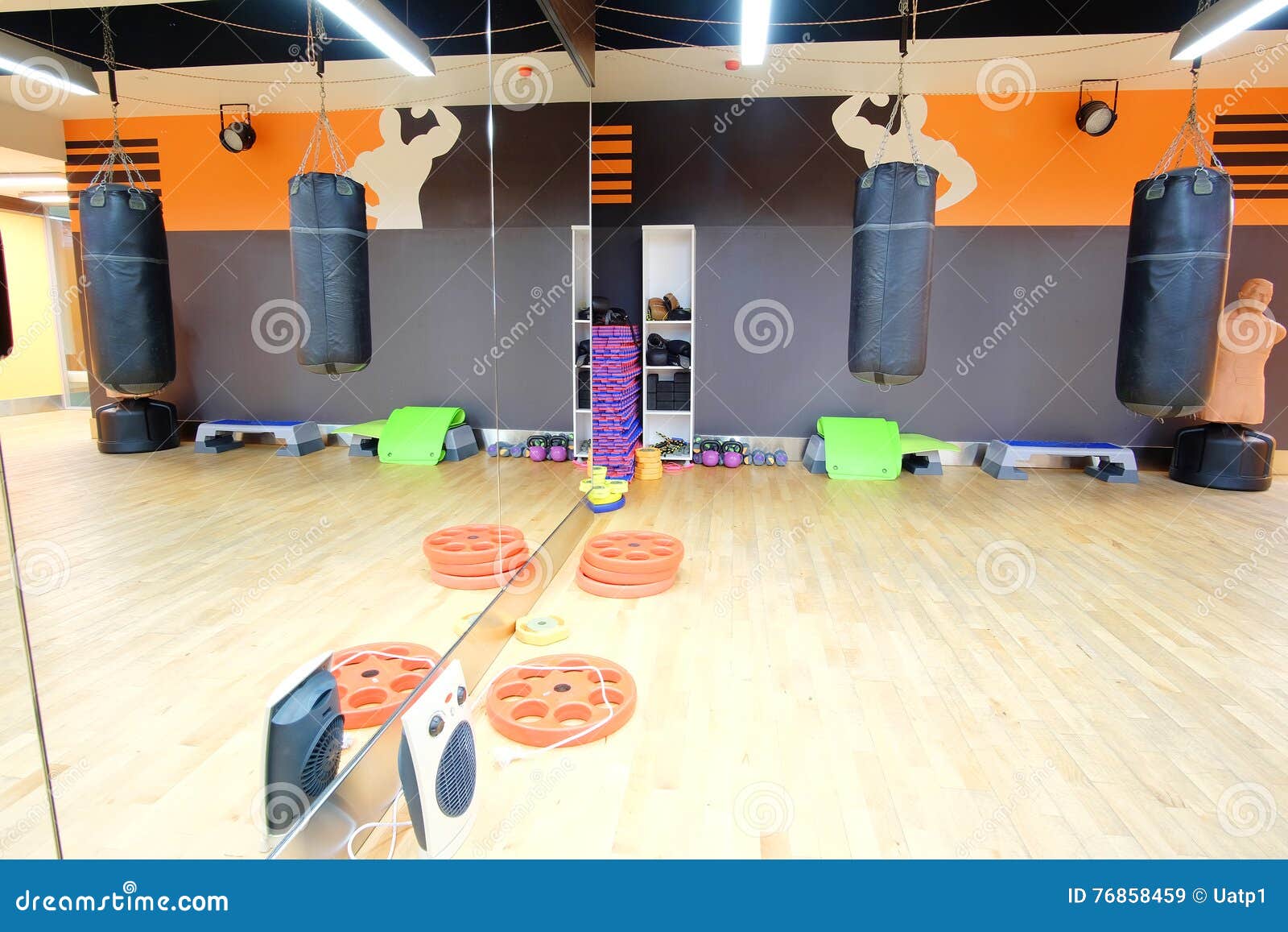 Boxing hall stock image. Image of modern, boxing, exercise - 76858459