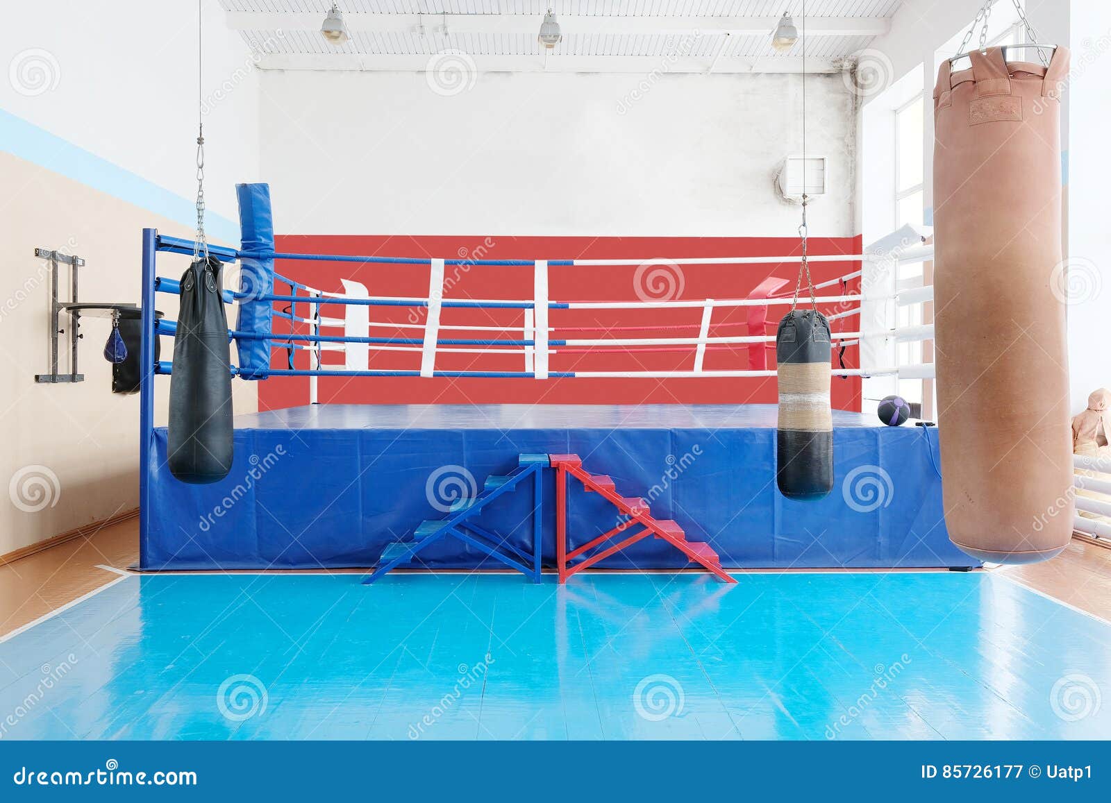 Boxing hall stock image. Image of club, interior, healthy - 85726177