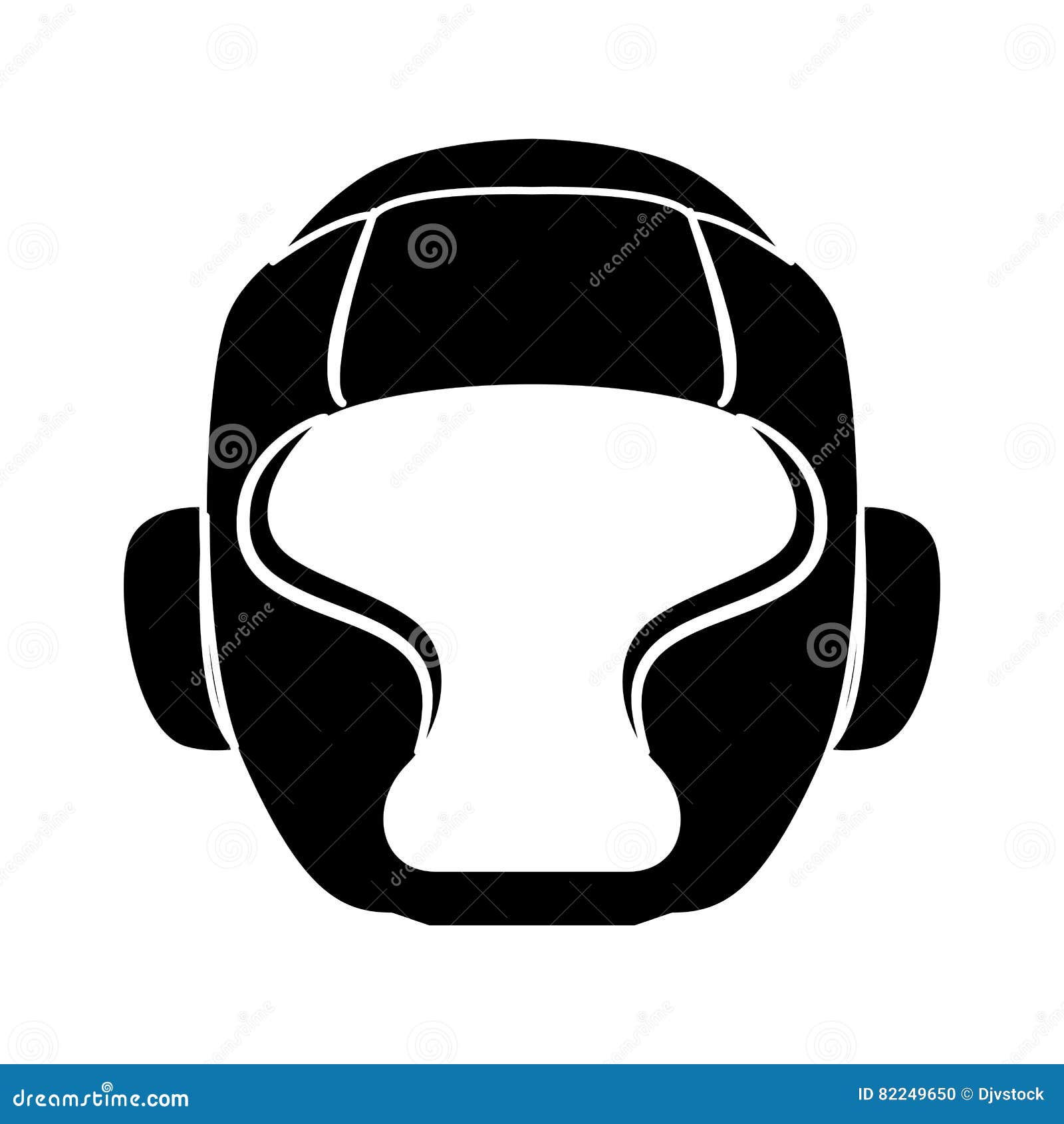 Boxing helmet icon stock vector. Illustration of icon - 82249650