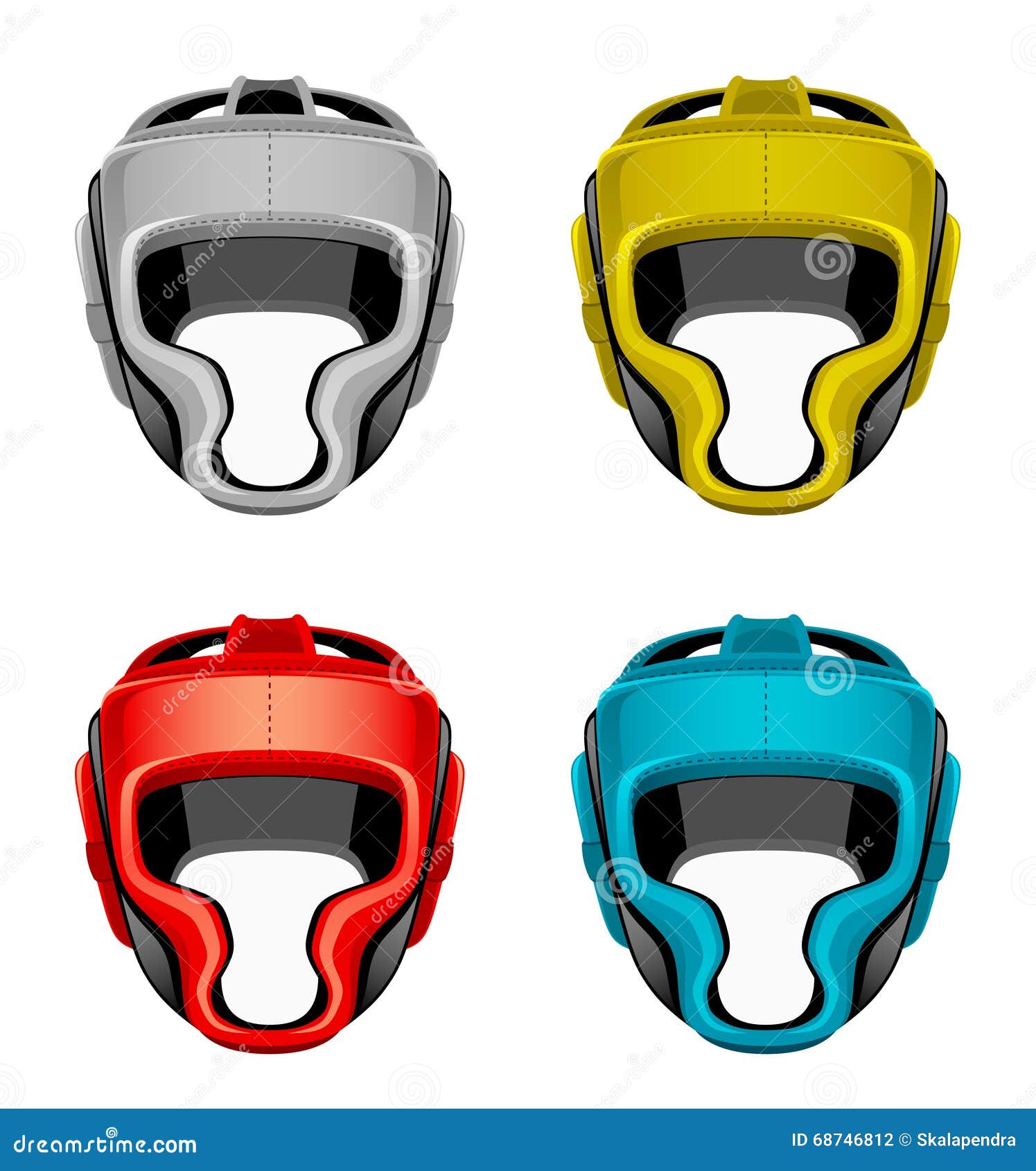 Set Boxing Helmet, Punch Boxing Gloves, Groin Guard, Punching Bag, And ...