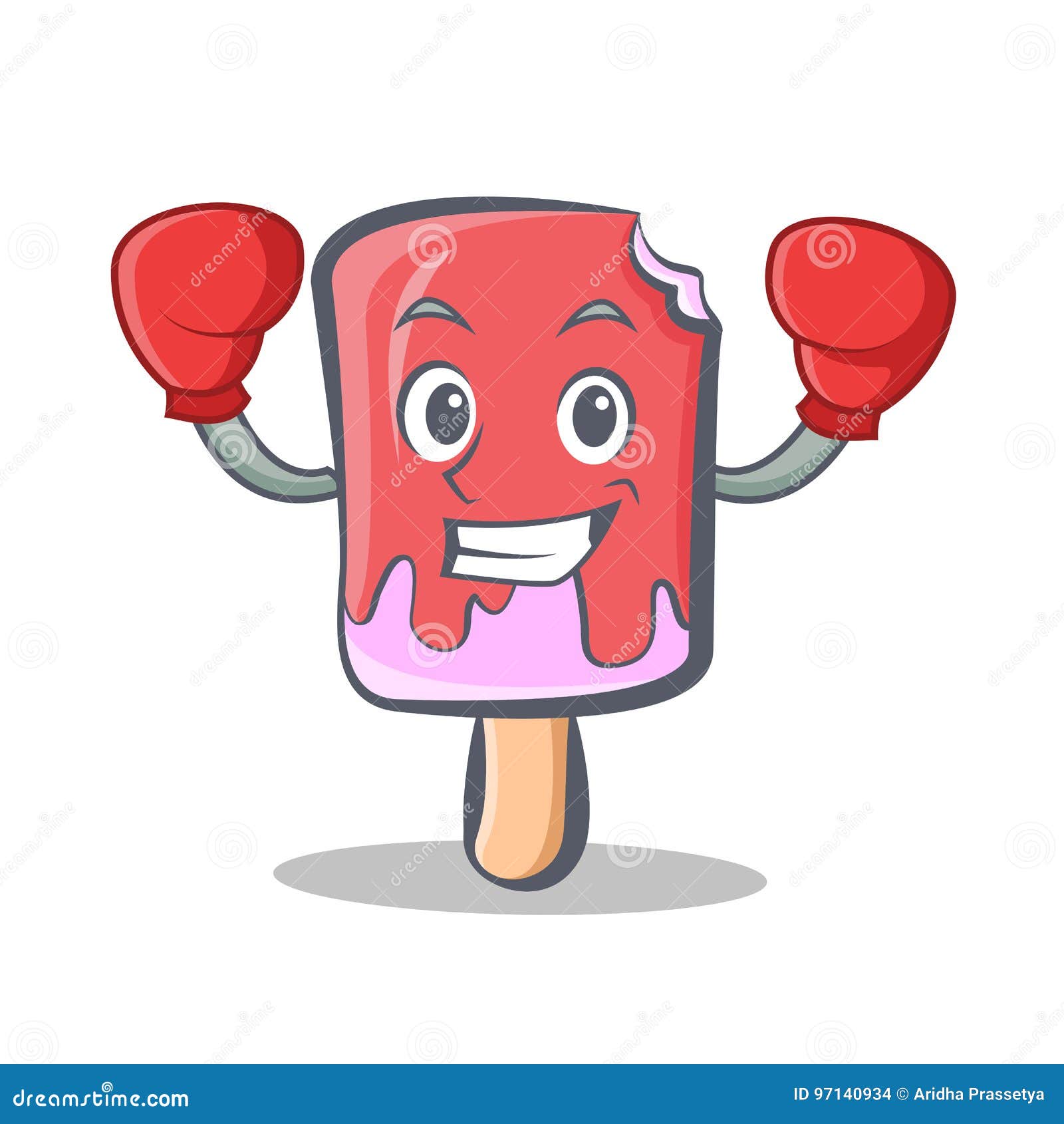 Boxing Ice Cream Character Cartoon Stock Vector - Illustration of cream ...