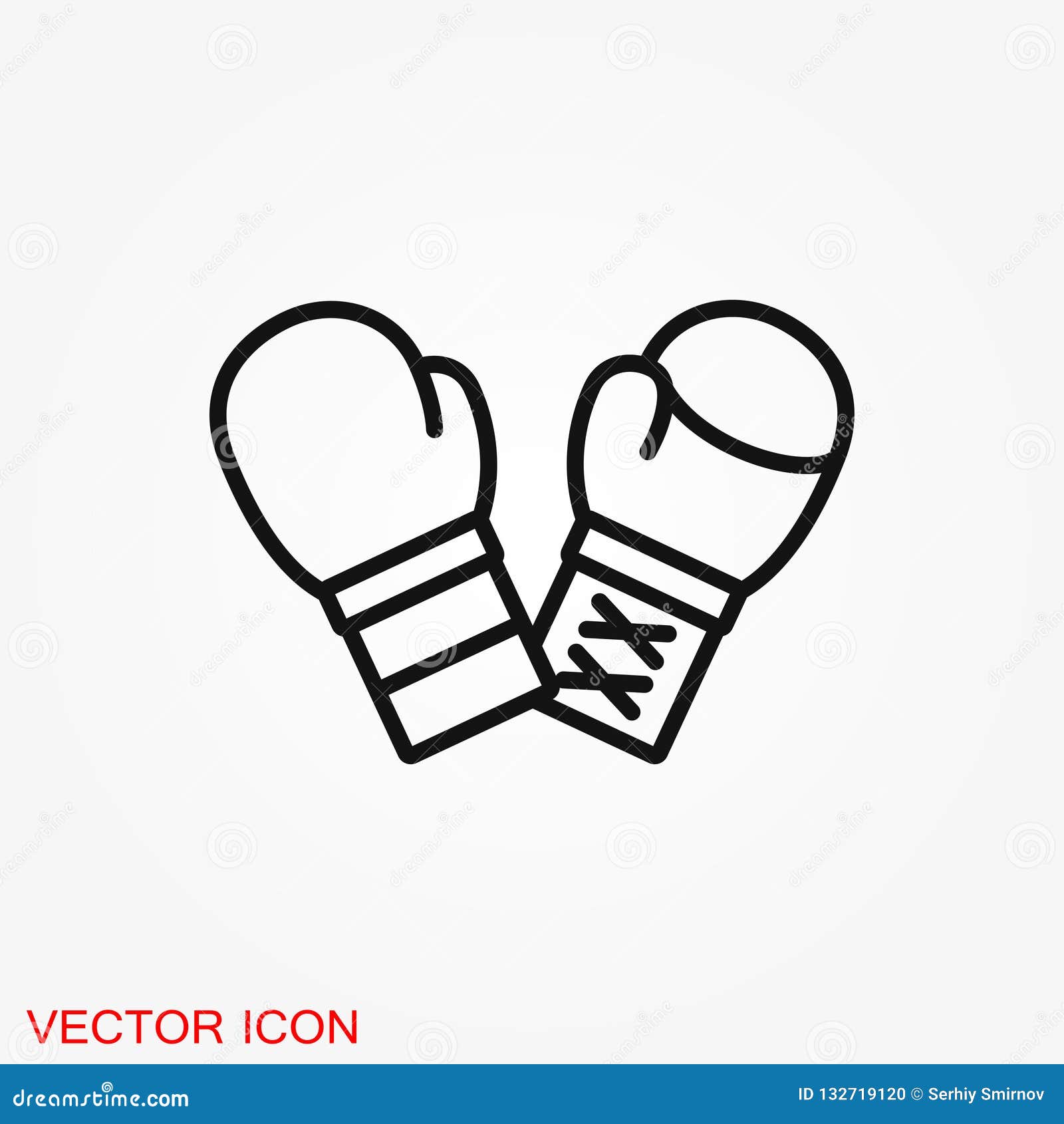 Boxing Icon, Equipment and Sport Vector Graphics, Symbol on a ...