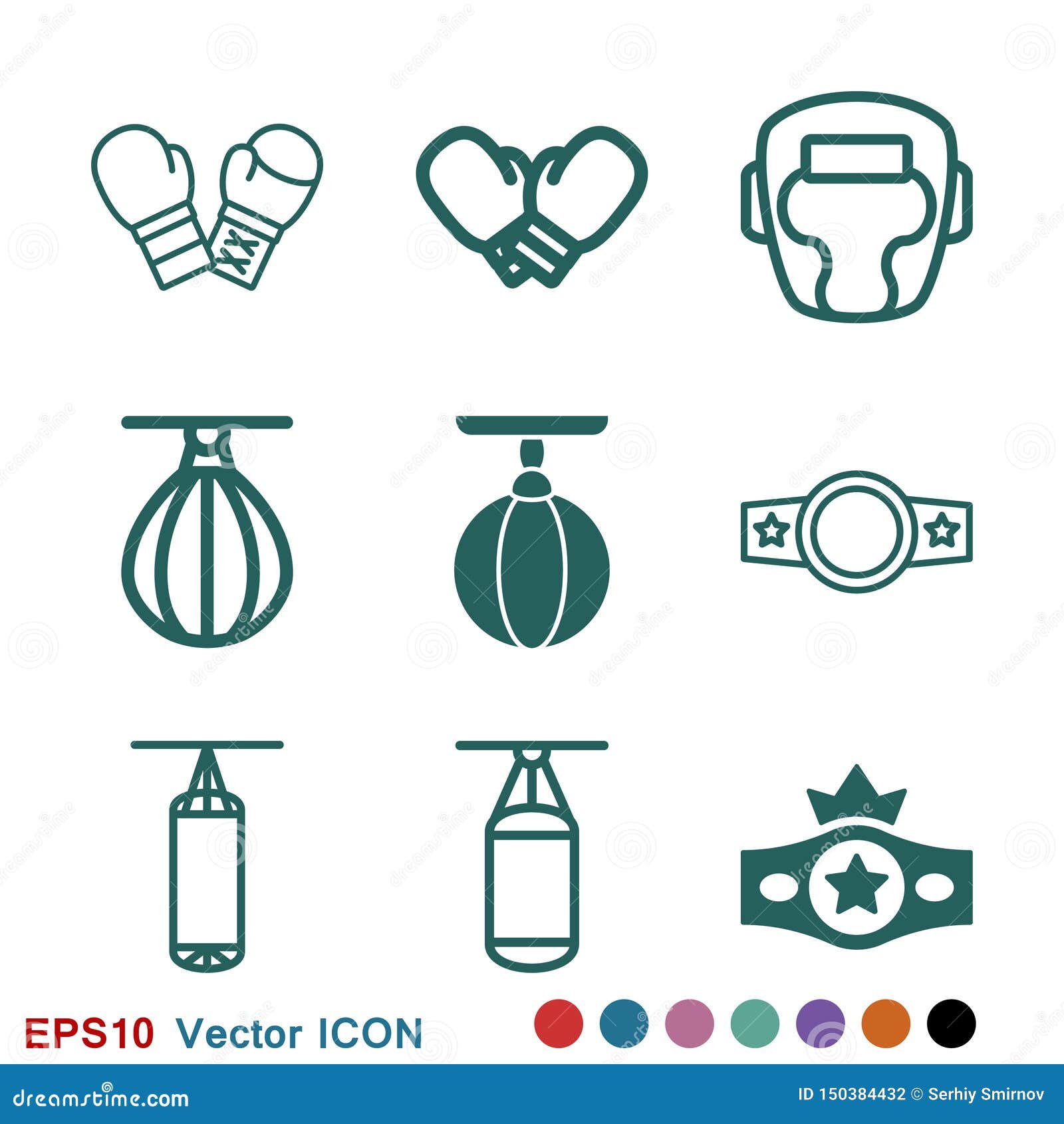 Boxing Icon, Equipment and Sport Vector Graphics, Symbol on a ...