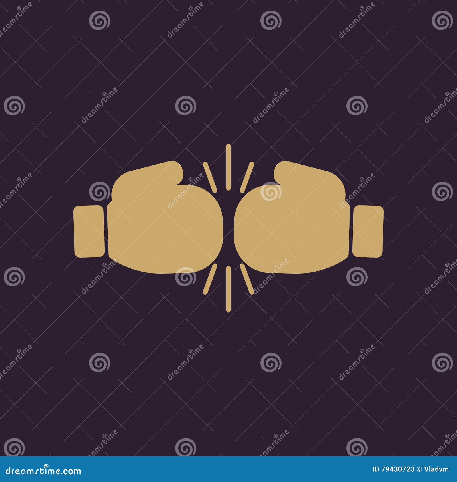 The Boxing Icon. Sport Symbol Stock Vector - Illustration of icon ...